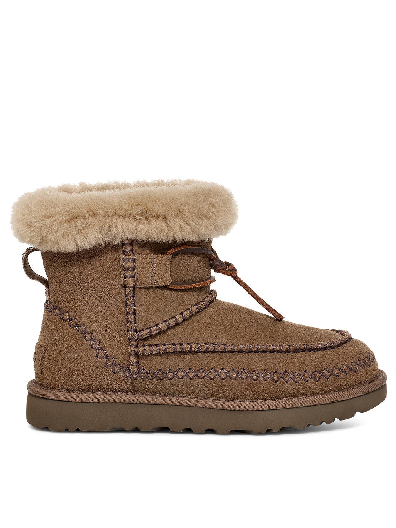 UGG Womens Classic Mini Alpine Boot - Hickory | littlewoods.com