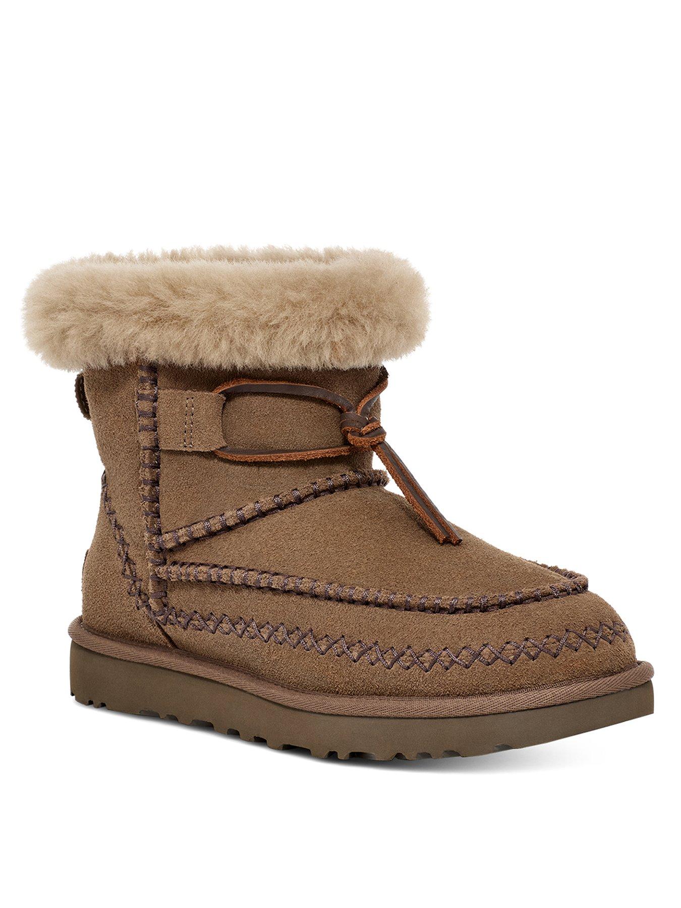 UGG Womens Classic Mini Alpine Boot - Hickory | Littlewoods