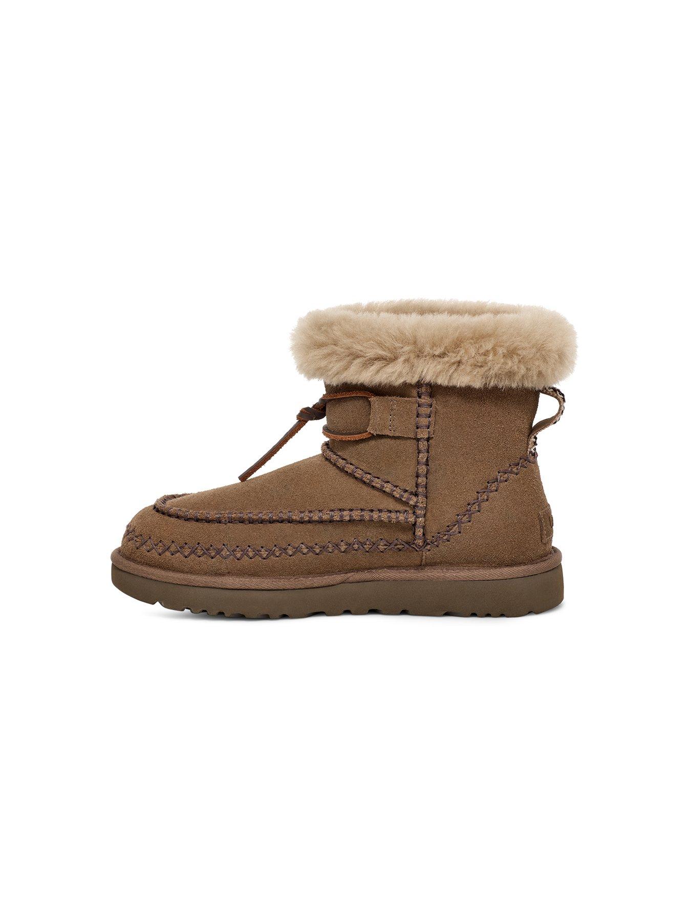 UGG Womens Classic Mini Alpine Boot - Hickory | Littlewoods