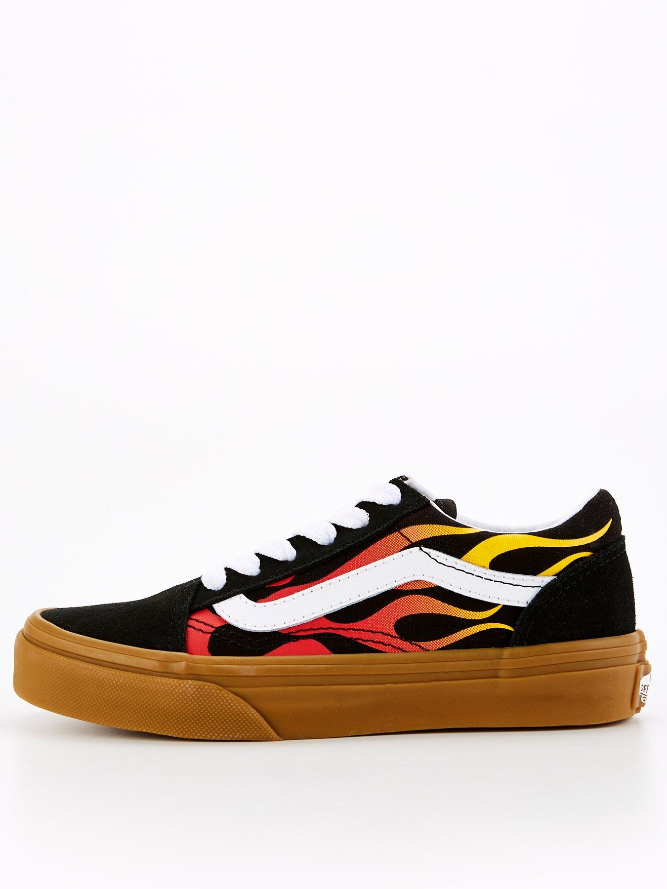 Vans Kids Old Skool Graphic Trainers - Black | Littlewoods