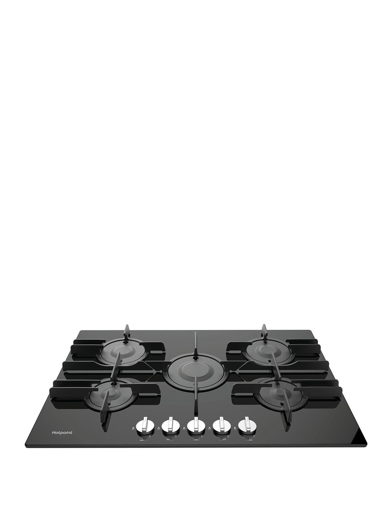Hotpoint Direct Flame FTGHG751DHBK 70cm Gas Hob - Black | littlewoods.com
