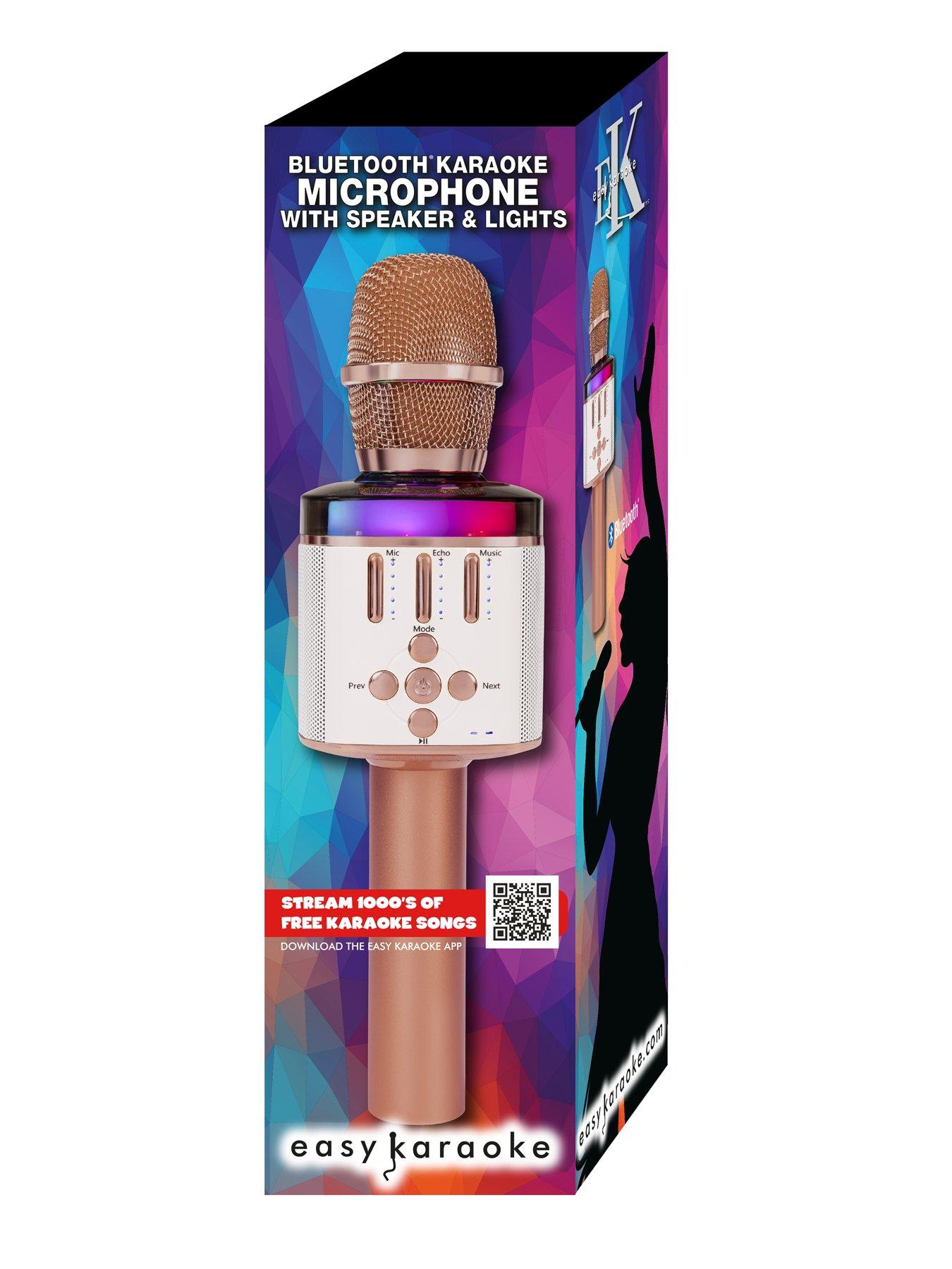 Easy Karaoke Bluetooth Wireless Microphone with Speaker and Lights ...
