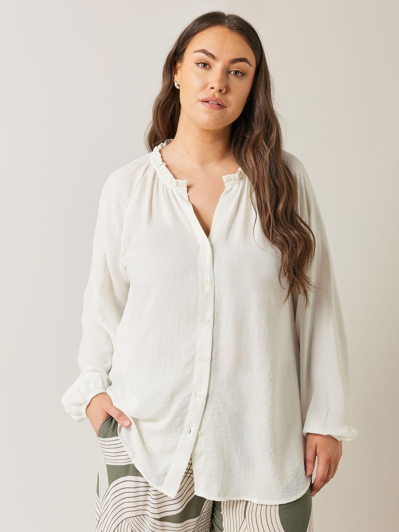 Evans Gypsy Blouse - Ivory | Littlewoods