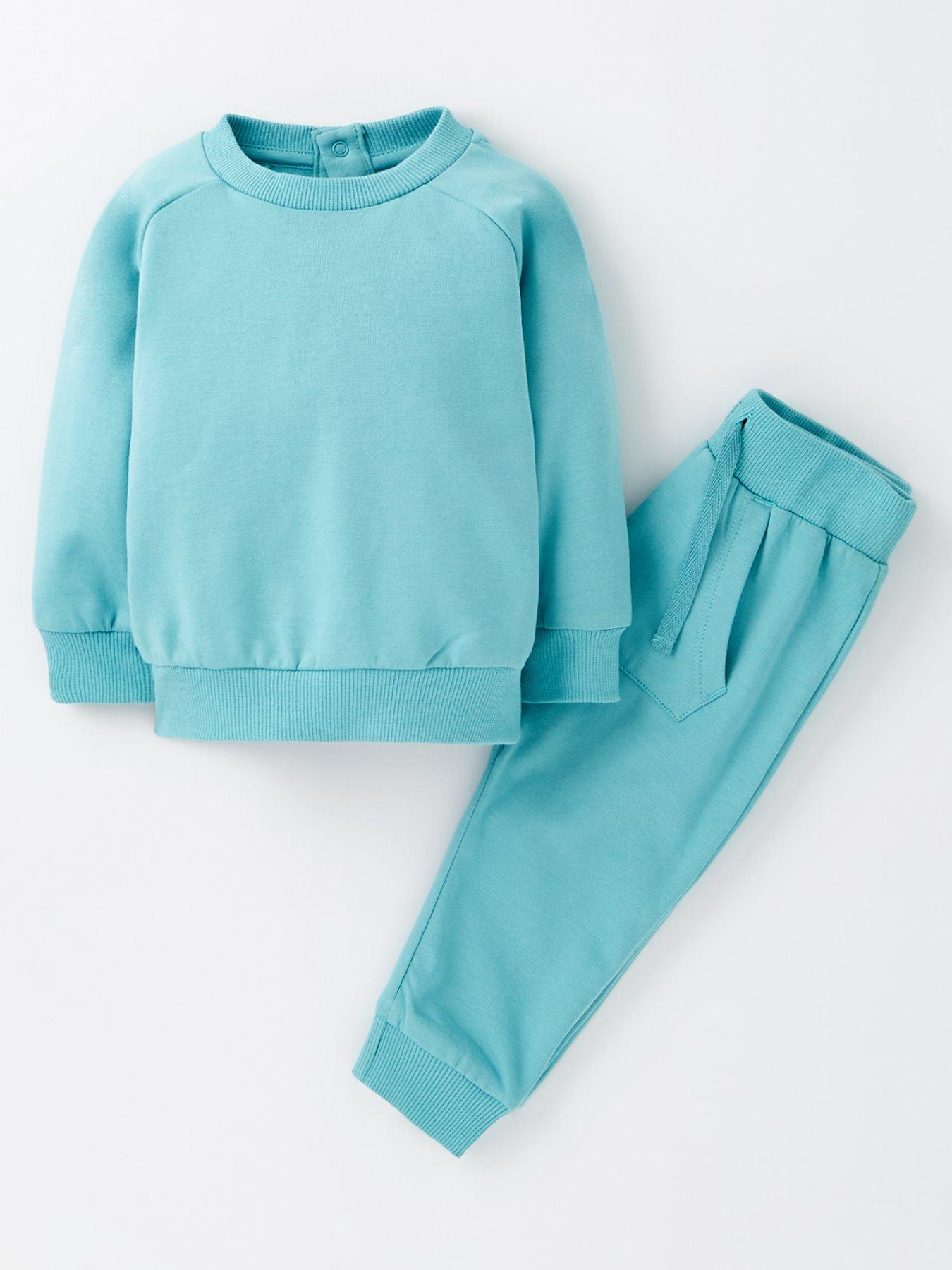 Everyday Baby Cotton Rich Blue Jog Set | Littlewoods