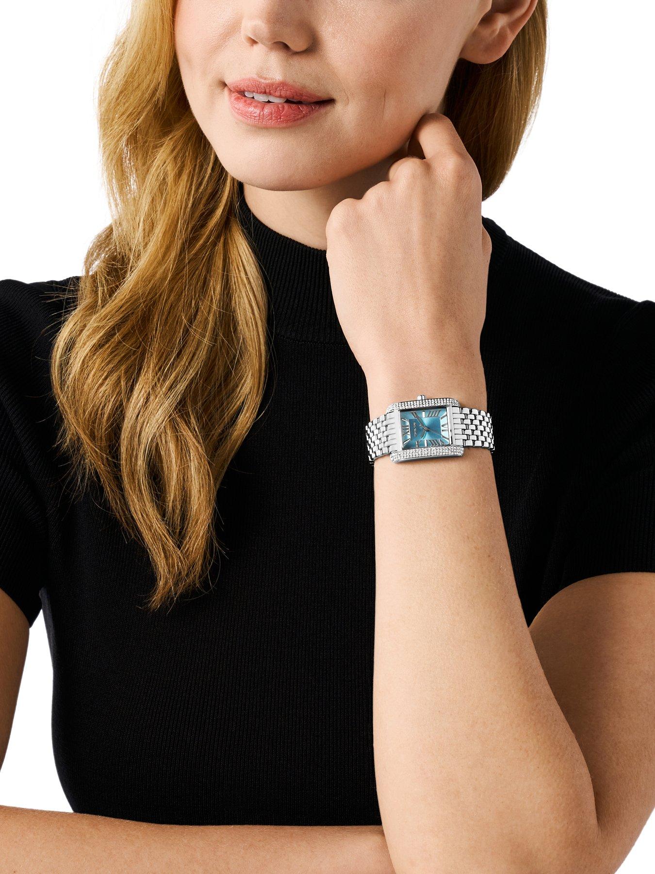Michael Kors Emery Three-Hand Stainless Steel Watch | littlewoods.com