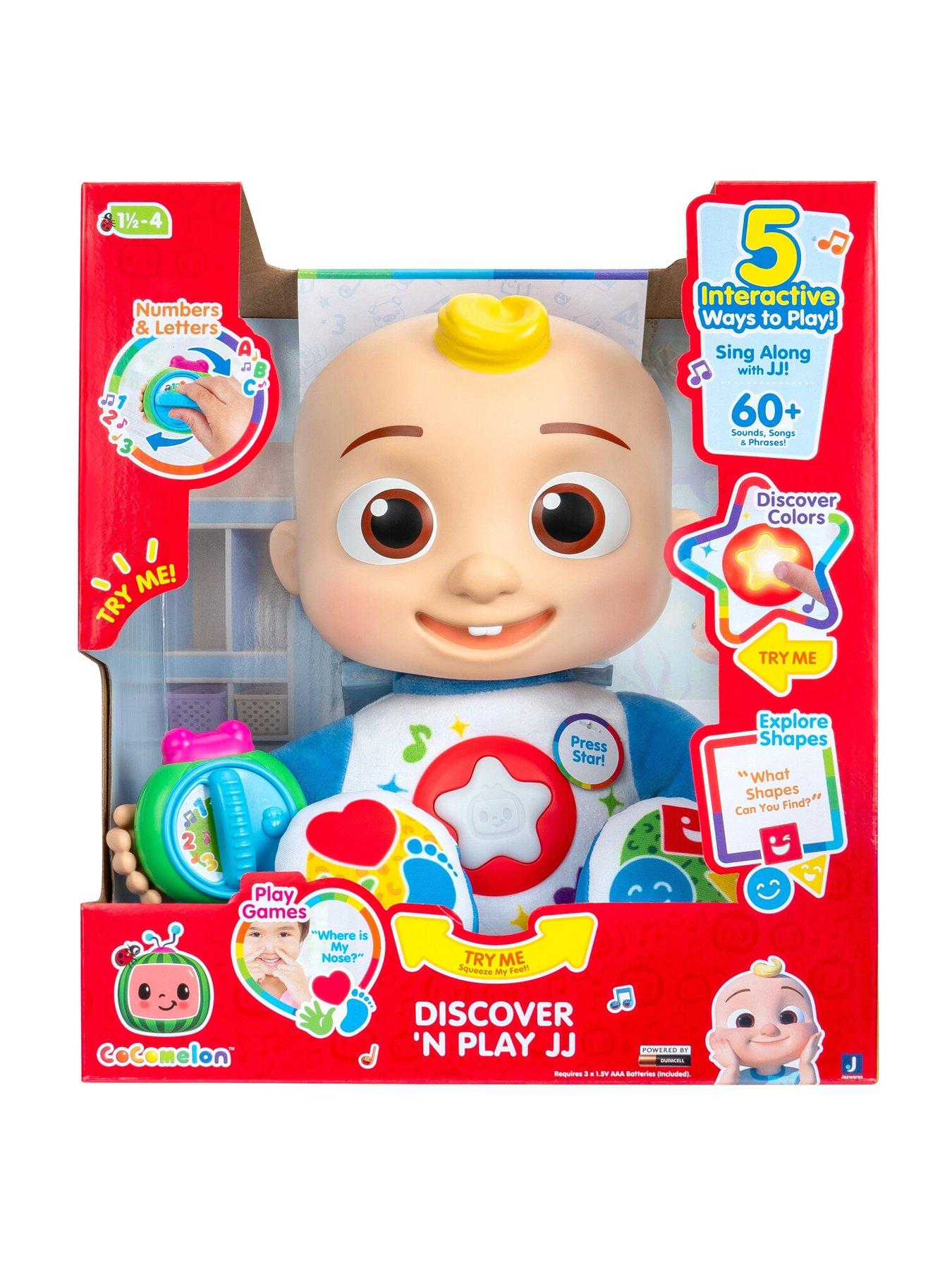 Cocomelon Discover 'N Play JJ 10-Inch Doll - Explore Shapes, Colours ...