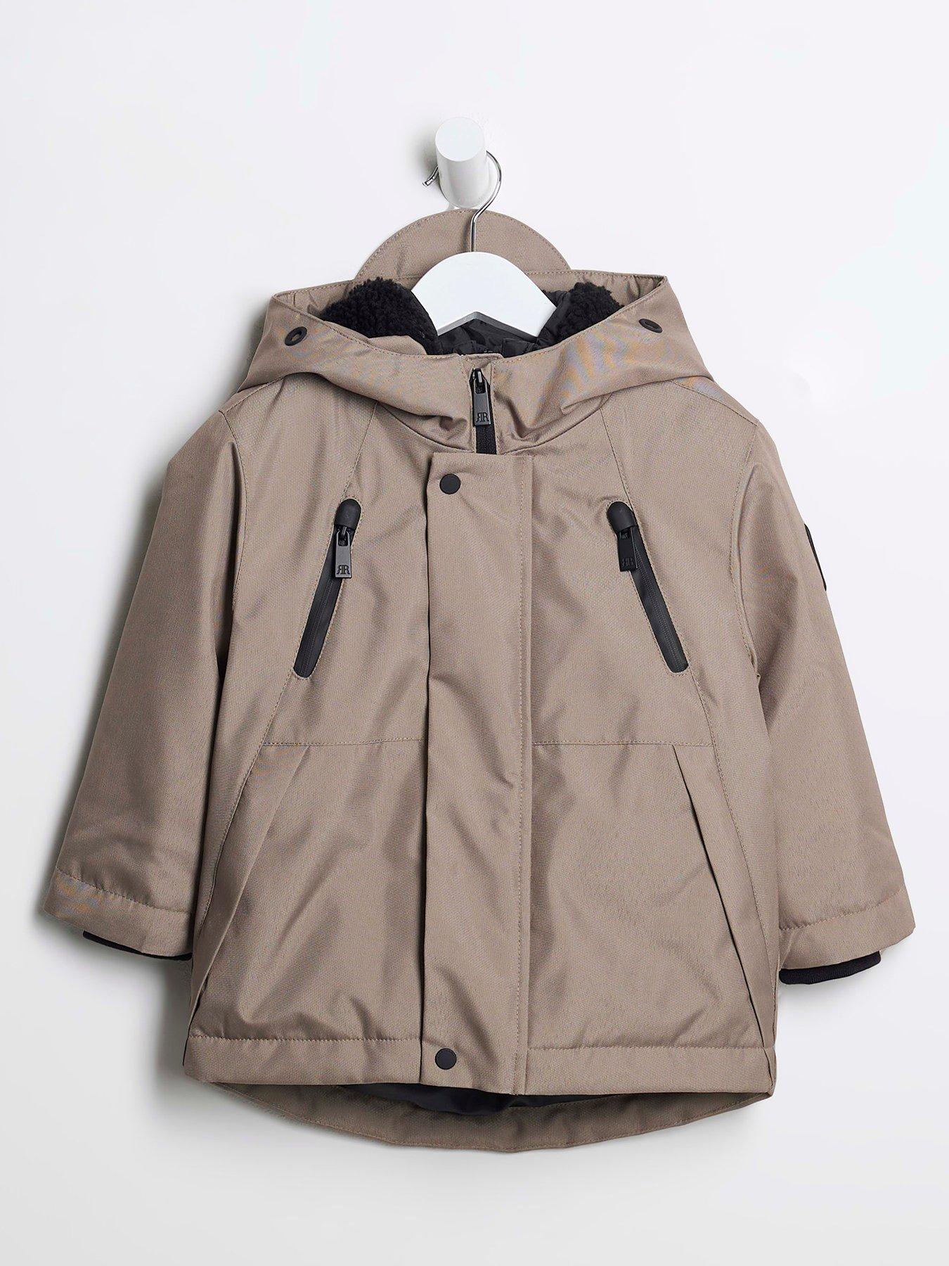 River Island Mini Mini Boy Parka Coat - Beige | littlewoods.com
