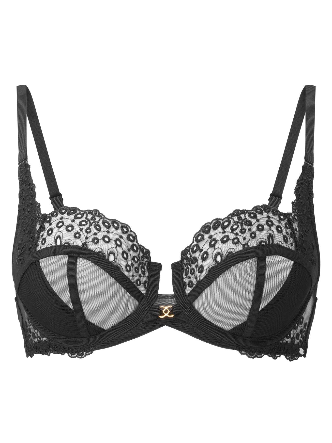 Gossard Rebel Cut Out Embroidered Non Padded Balcony Bra (Second Sizes ...