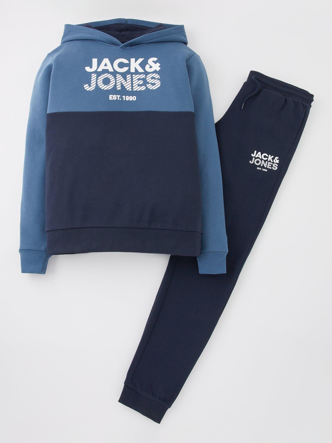 Jack & Jones Junior Boys Miller Sweat Tracksuit - Ensign Blue ...