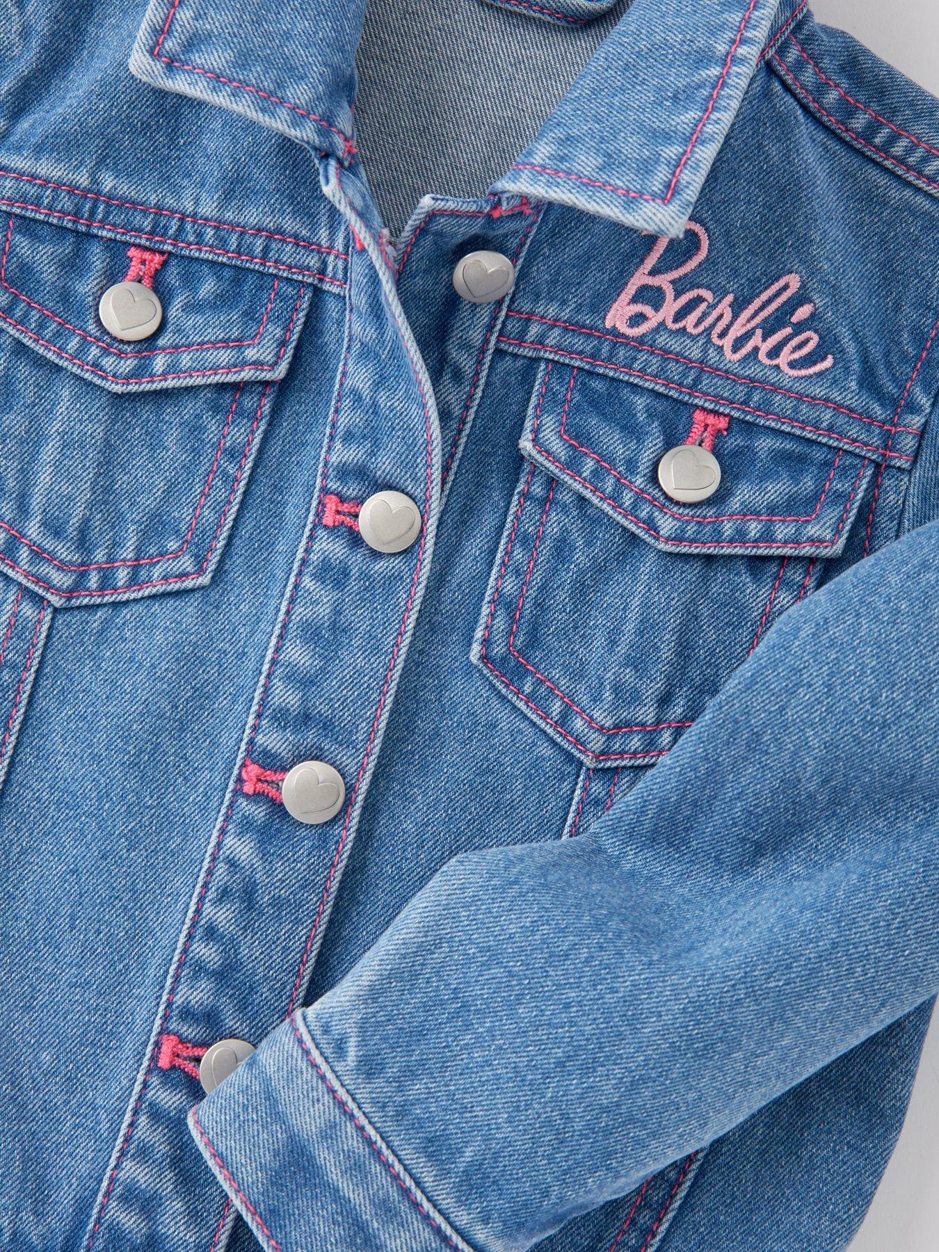 Barbie Back Print Denim Jacket - Blue | Littlewoods