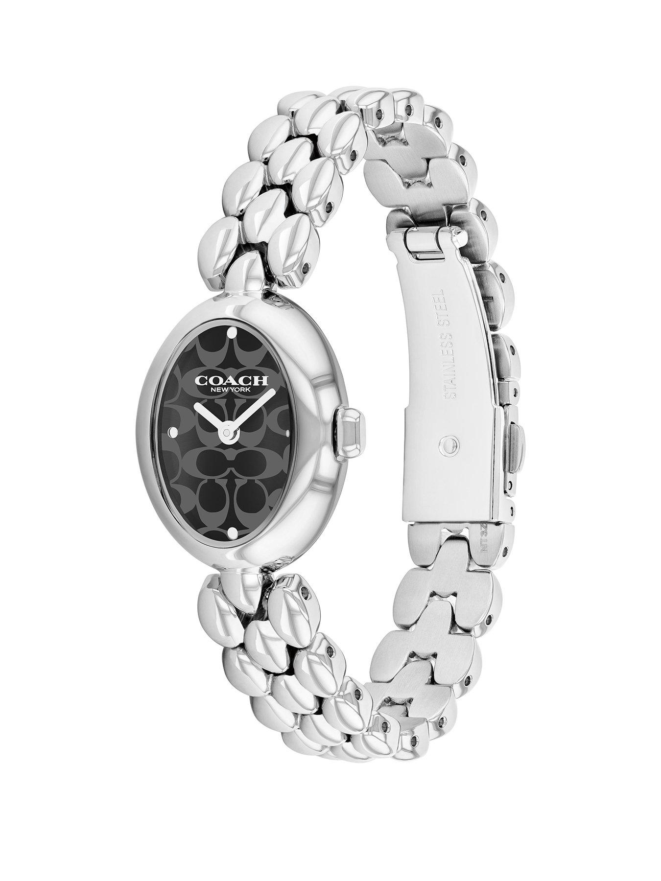 COACH Ladies Sammy 22mm Oval Stainless Steel Watch | Littlewoods