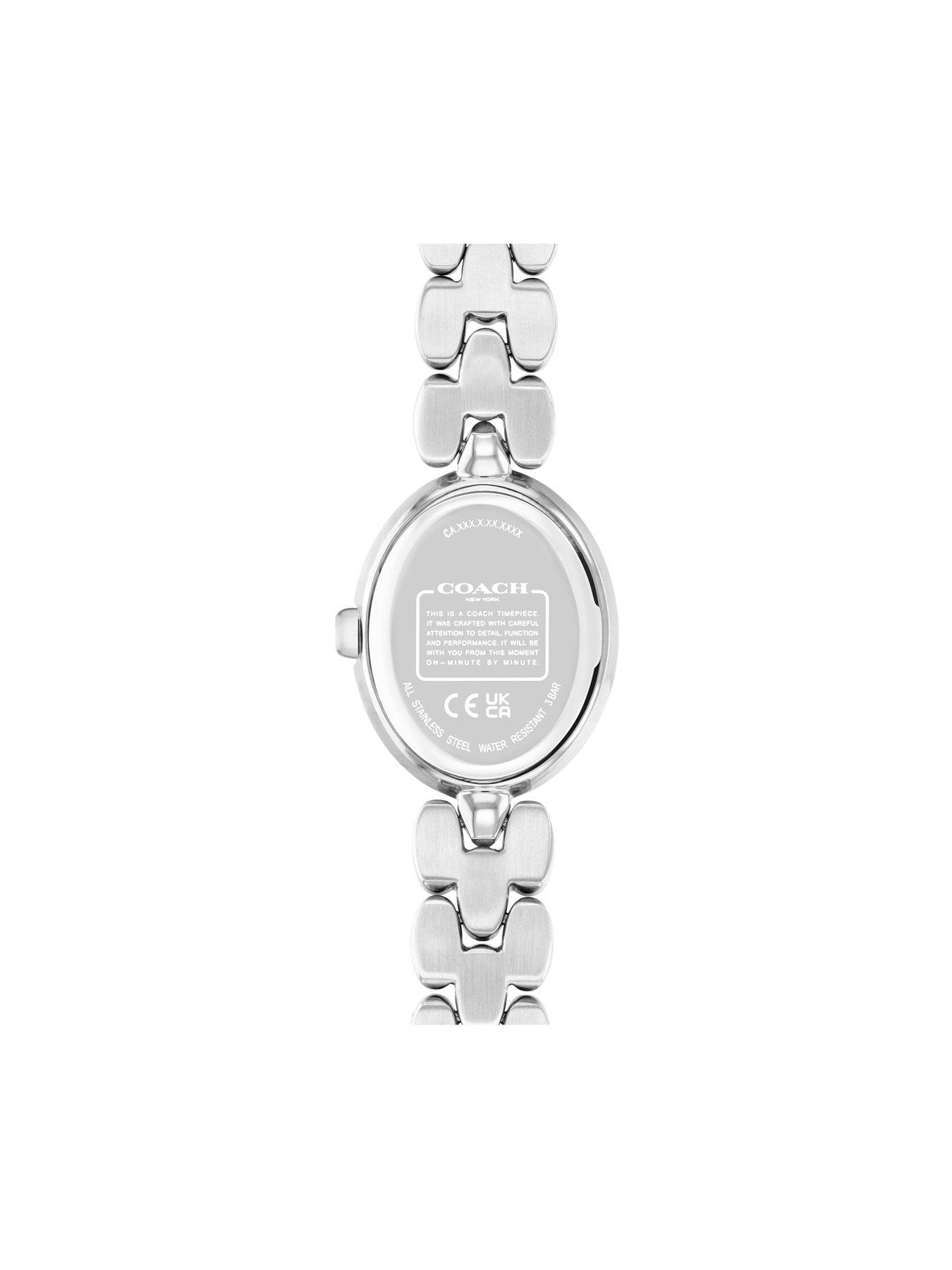 COACH Ladies Sammy 22mm Oval Stainless Steel Watch | Littlewoods