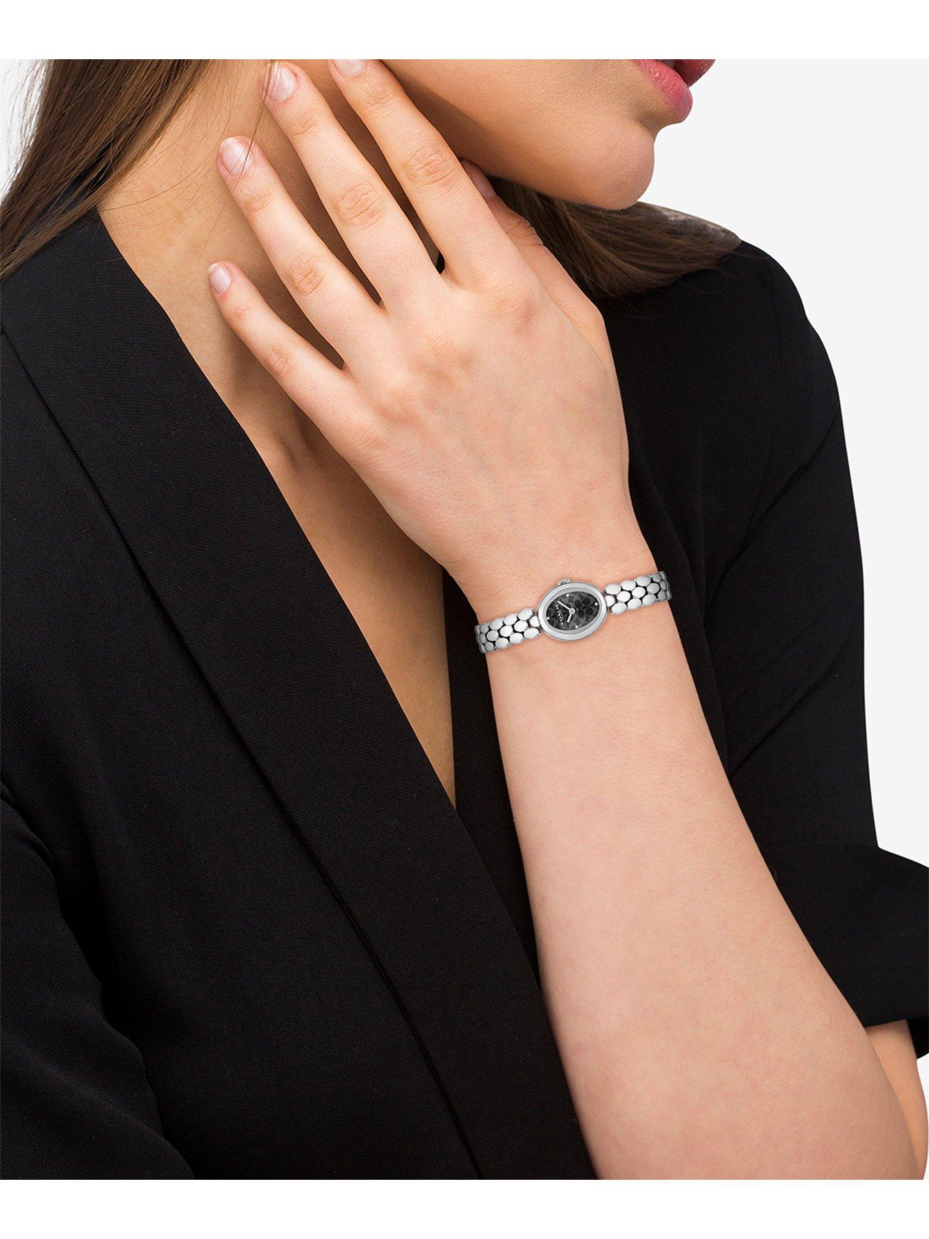 COACH Ladies Sammy 22mm Oval Stainless Steel Watch | Littlewoods