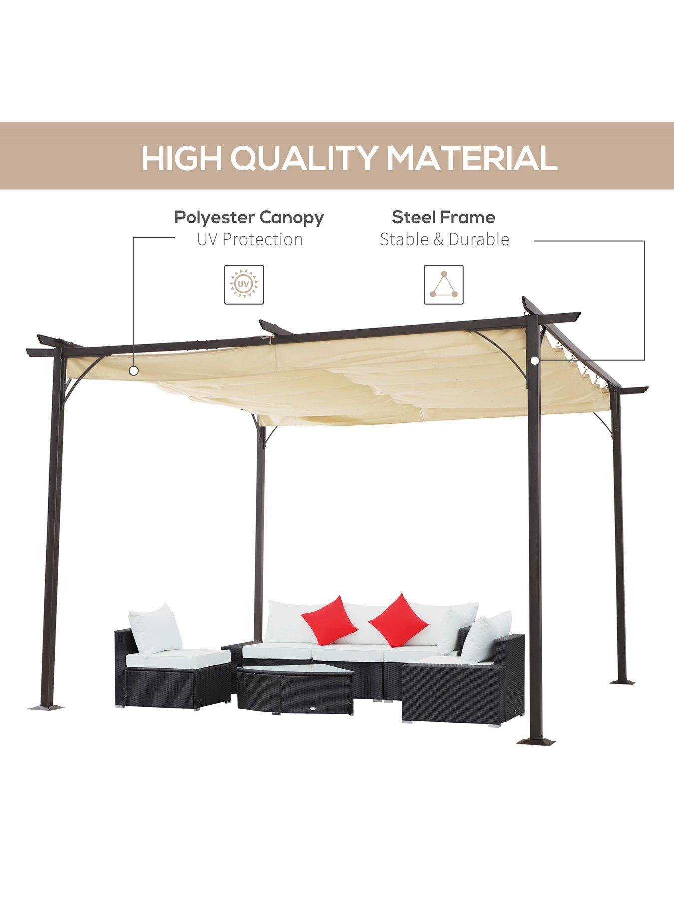 OutSunny Pergola 3.5m x 3.5m | Littlewoods