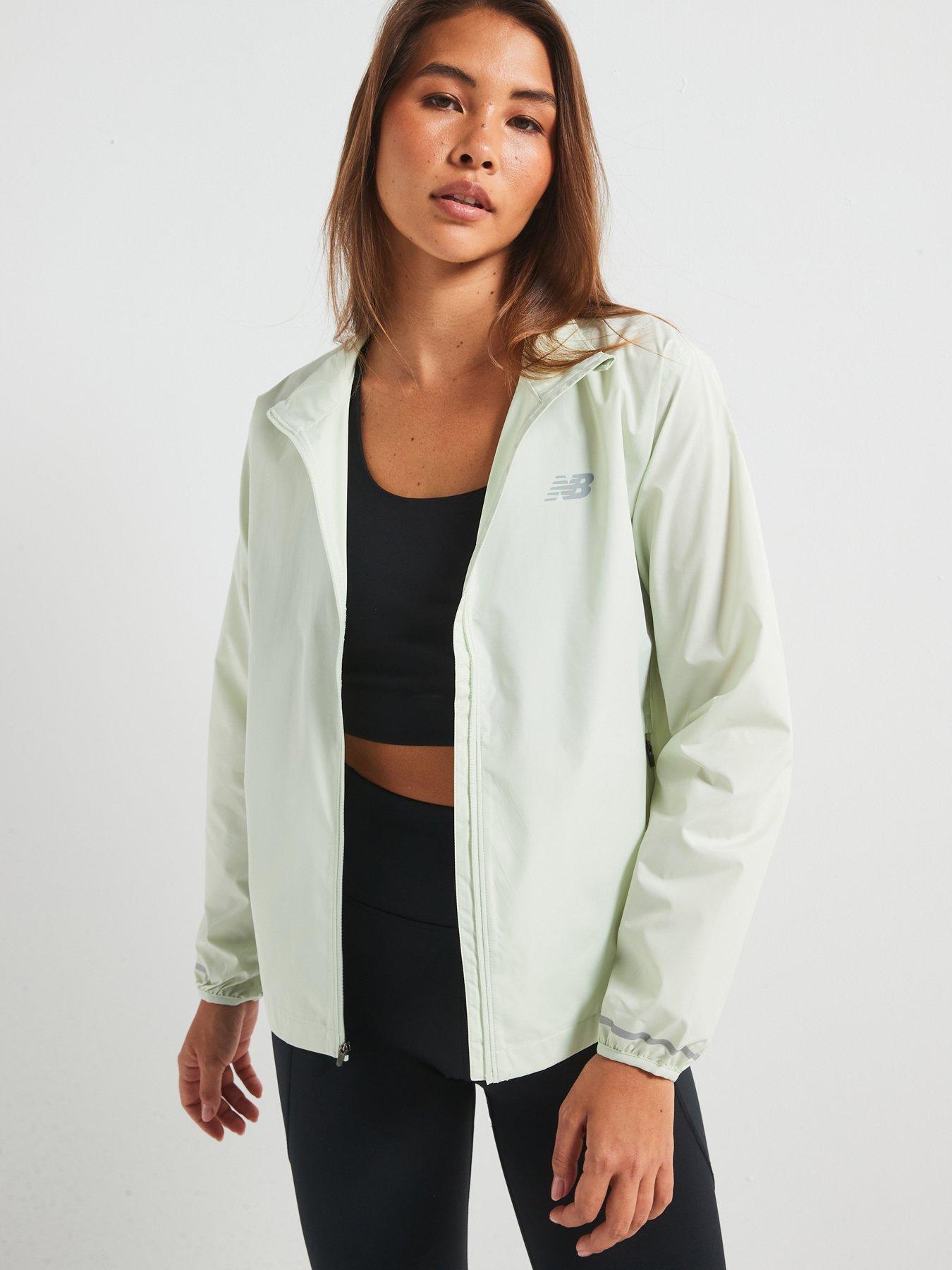New Balance Womens Running Sport Essentials Reflective Jacket - Green ...