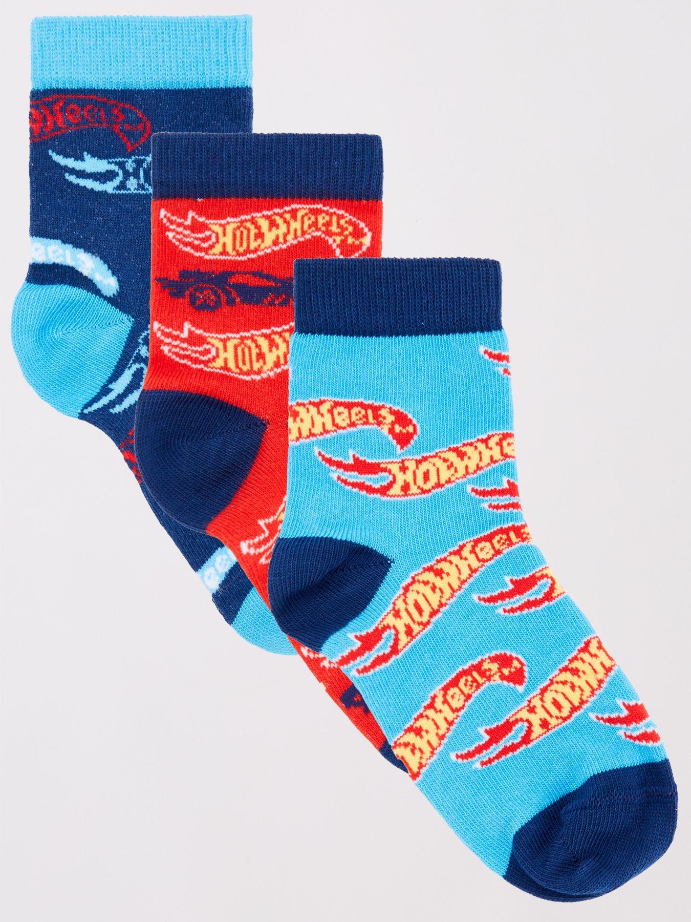 Hot Wheels 3 Pack Socks - Multi | Littlewoods