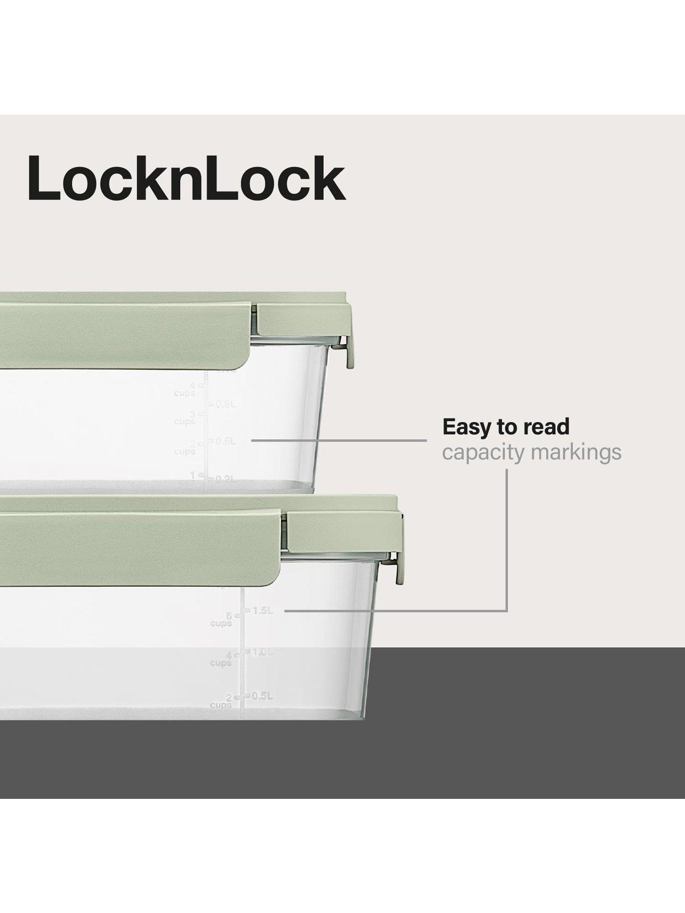 Lock and Lock Locknlock Nestnlock 5pc Set - 230ml/500ml / 920ml / 1.6l ...