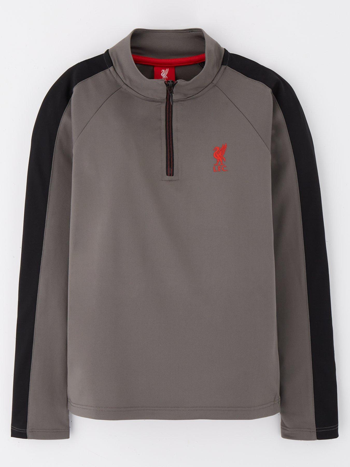 Liverpool FC Quarter Zip Sweatshirt - Grey | Littlewoods