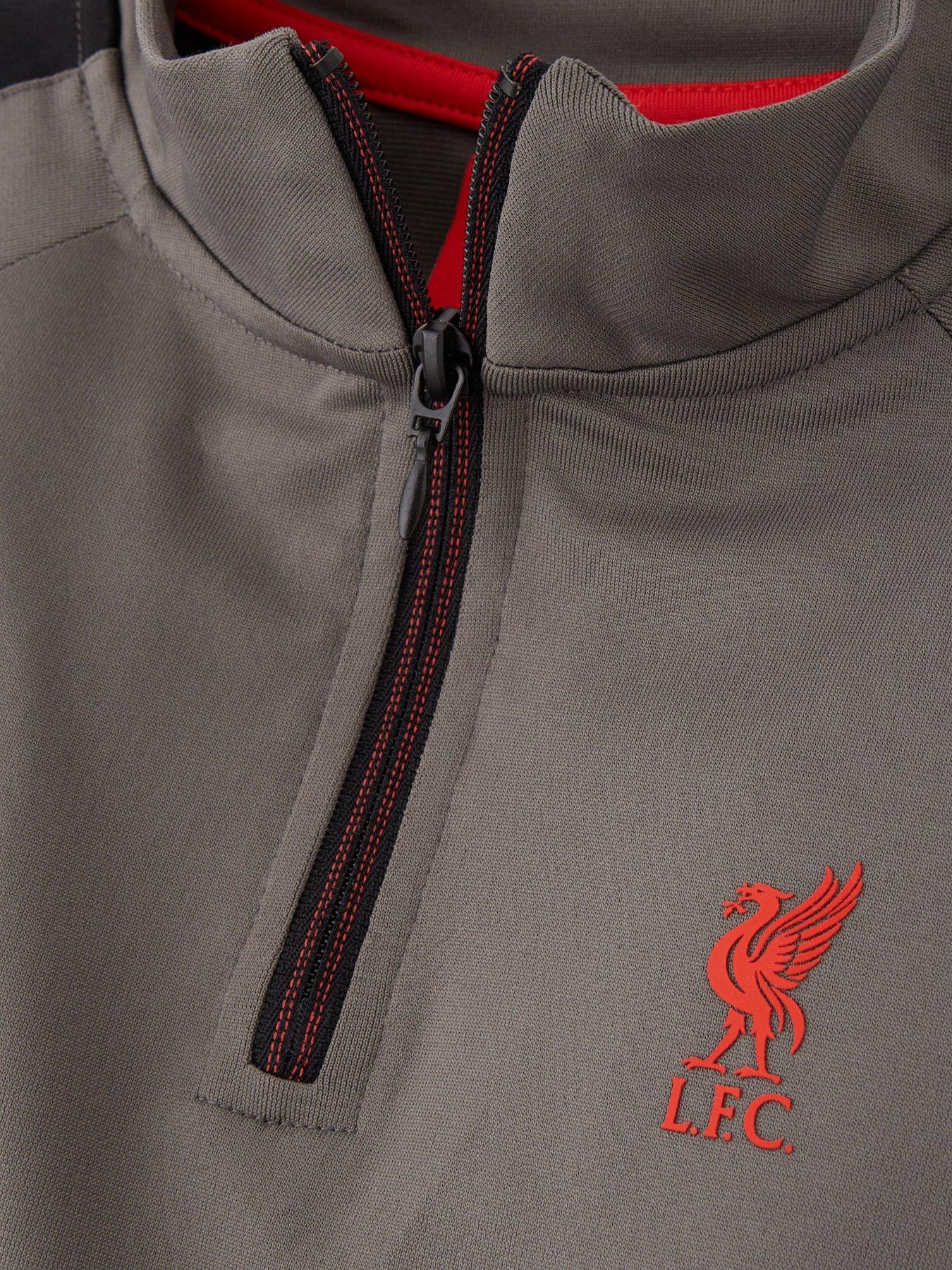Liverpool FC Quarter Zip Sweatshirt - Grey | Littlewoods