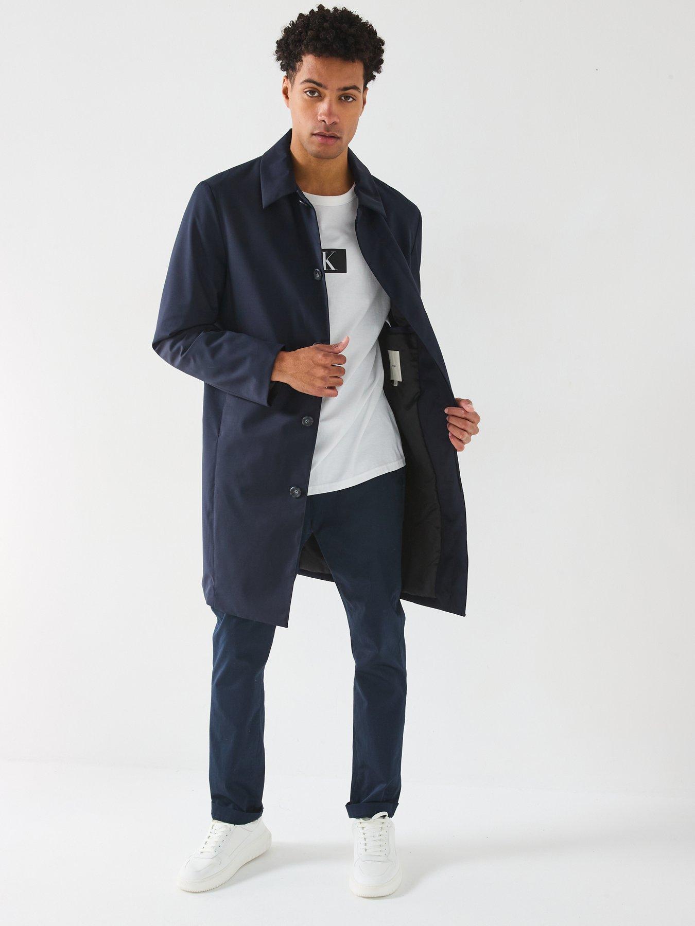 Calvin Klein Twill Technical Overcoat - Navy | Littlewoods