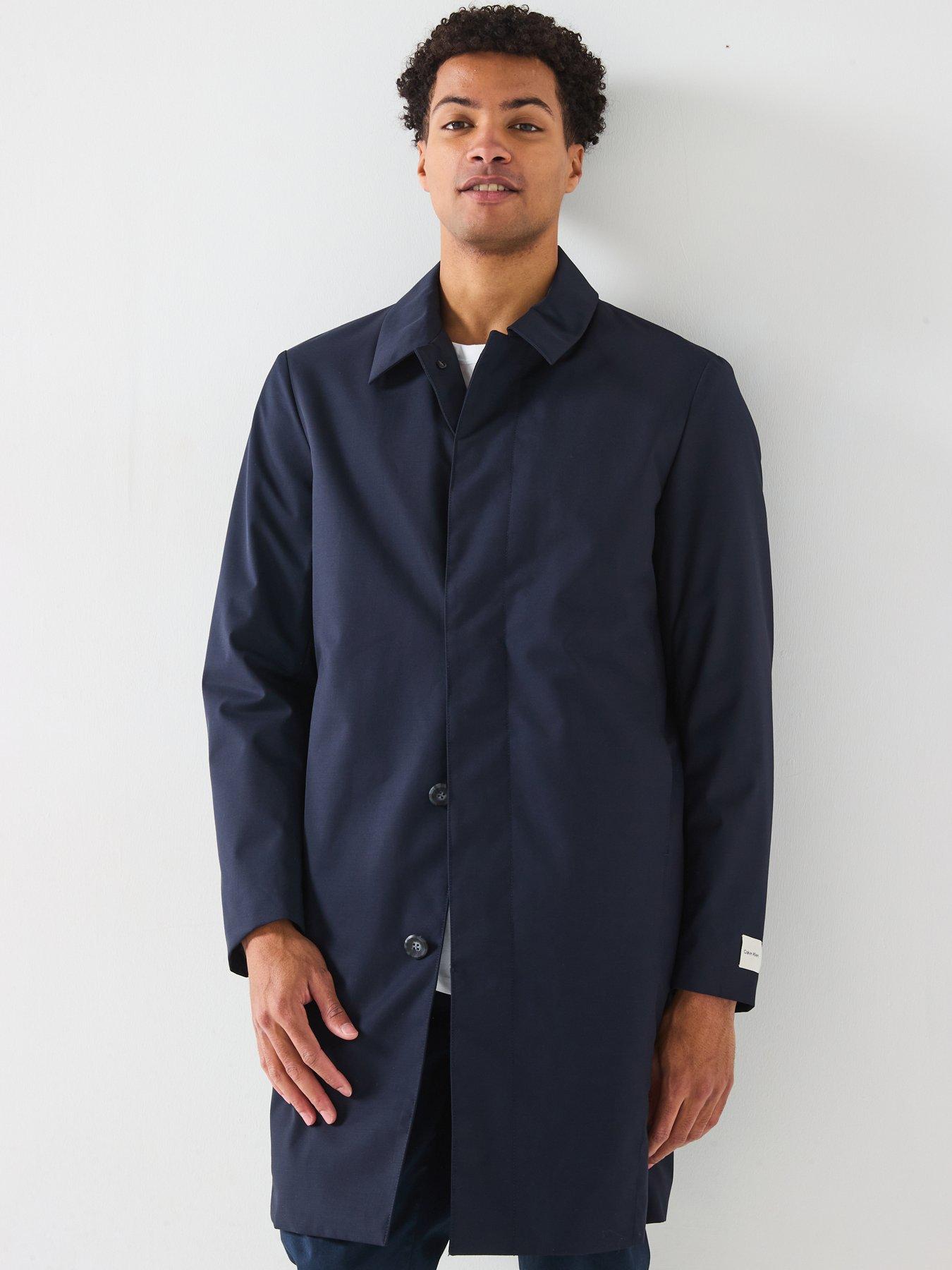 Calvin Klein Twill Technical Overcoat - Navy | Littlewoods