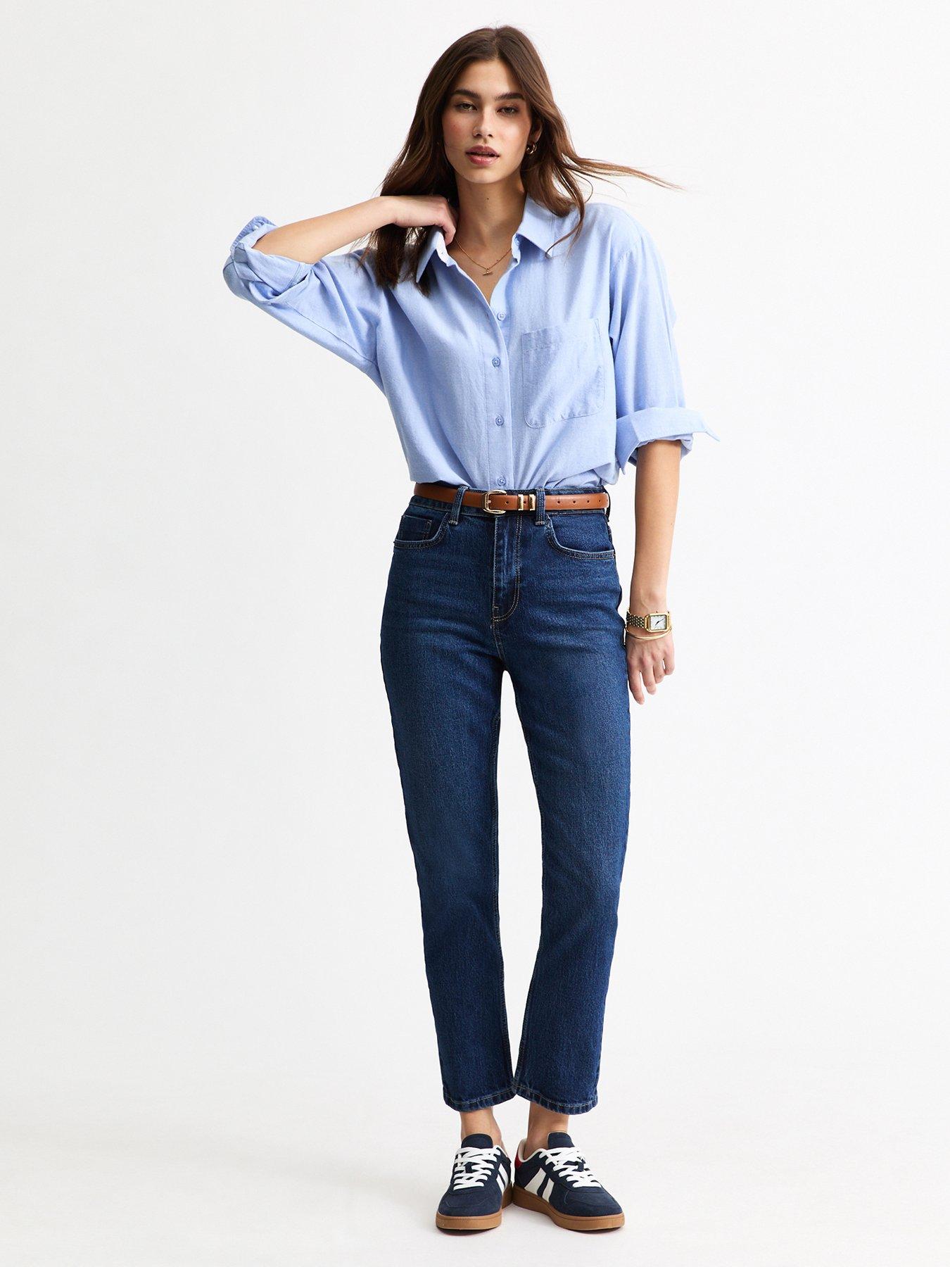 New Look Blue Hannah Straight Leg Jeans | Littlewoods