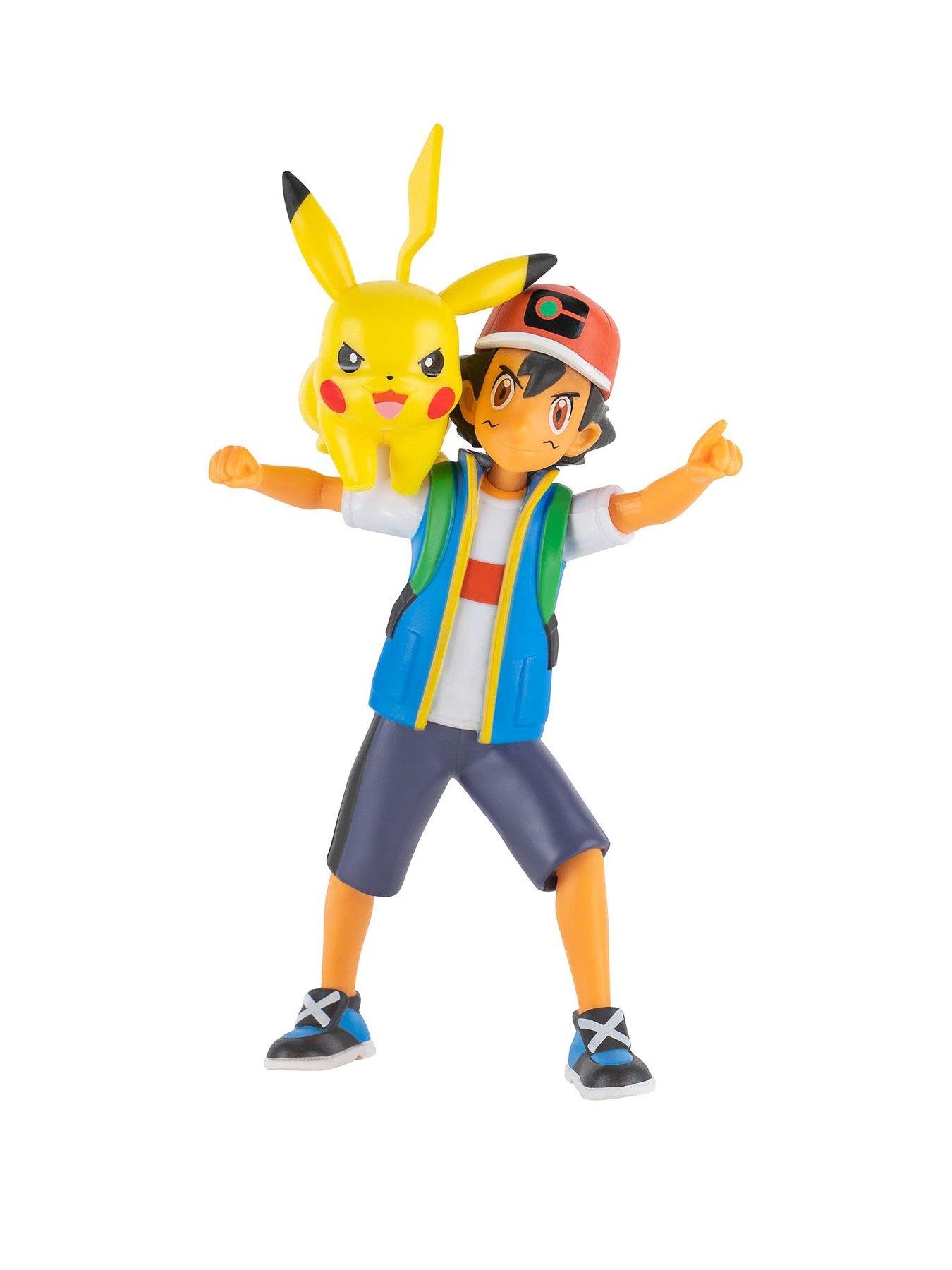 Pokemon Ash Ketchum Battle Feature Figure - 4.5-Inch Battle Ready ...