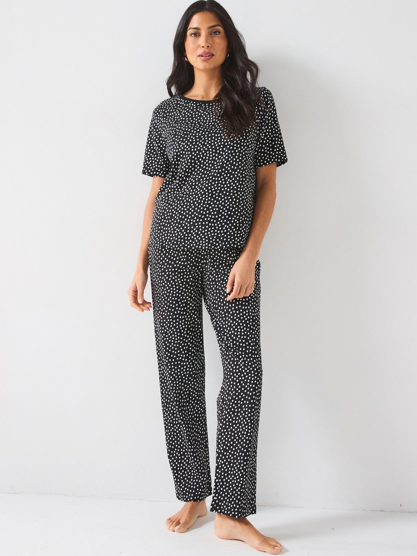 Everyday Mono Short Sleeve And Slim Leg Pj Set | Littlewoods
