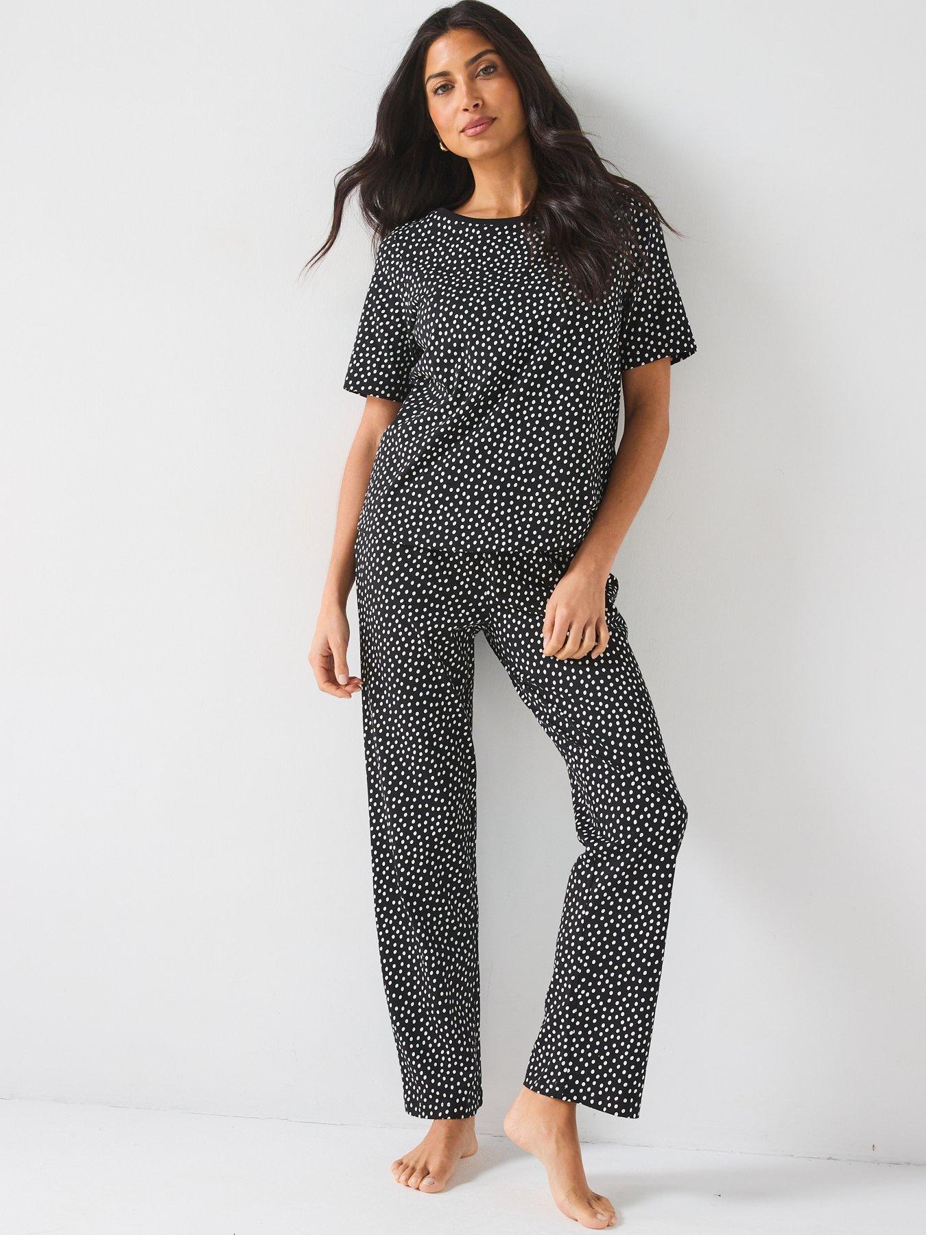 Everyday Mono Short Sleeve And Slim Leg Pj Set | Littlewoods