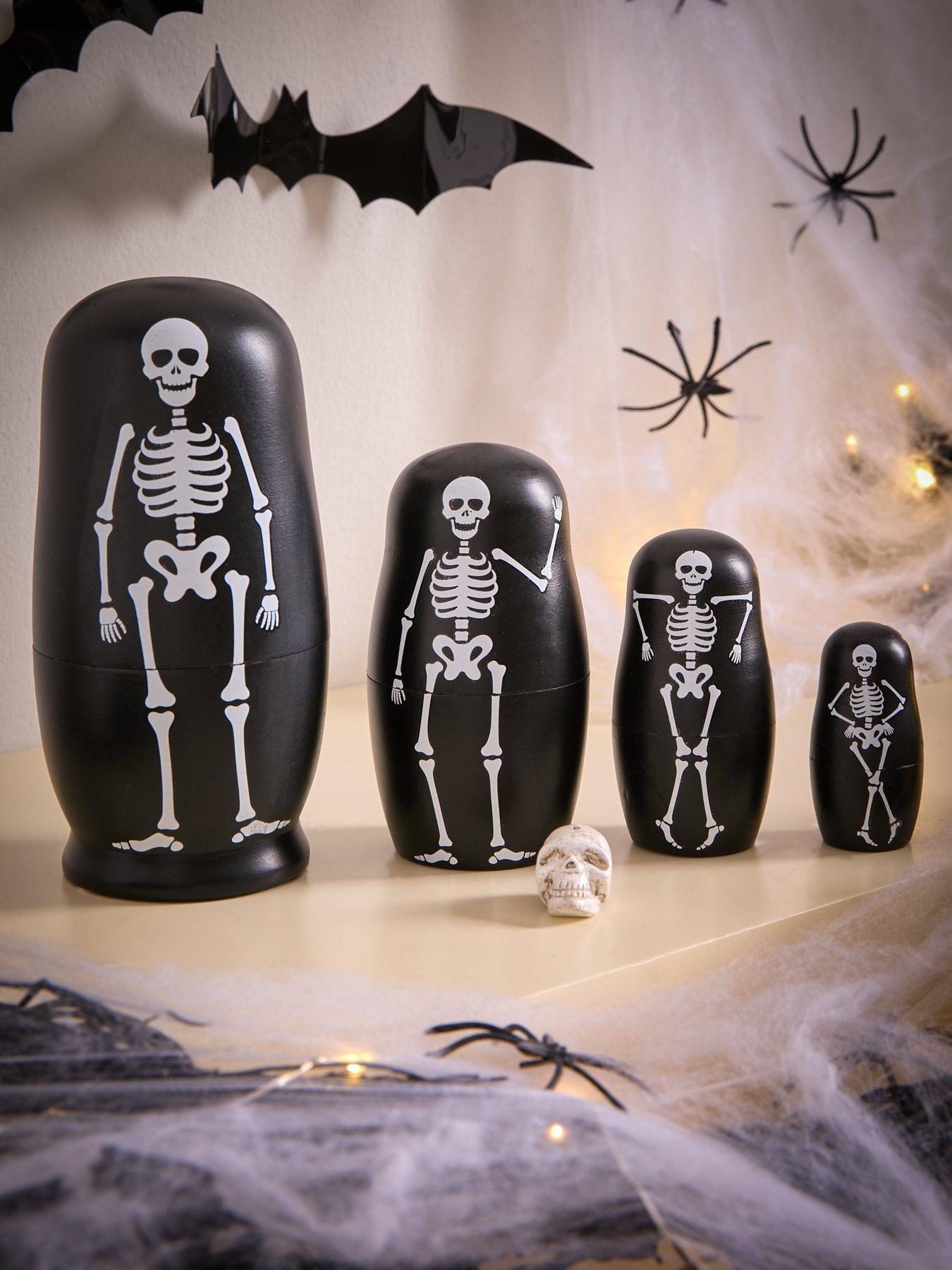 Heaven Sends Skeleton and Skull Stacking Doll Halloween Decorations ...