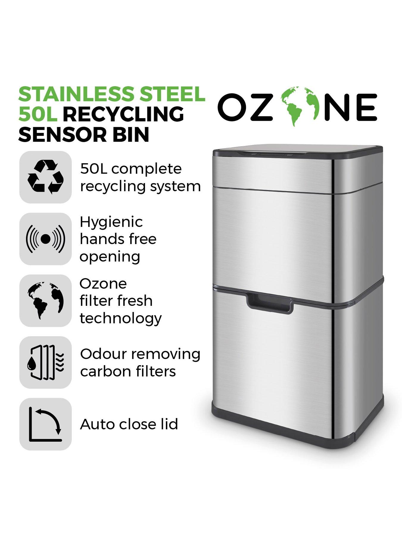 Tower Ozone 50-Litre Recycling Sensor Bin | Littlewoods