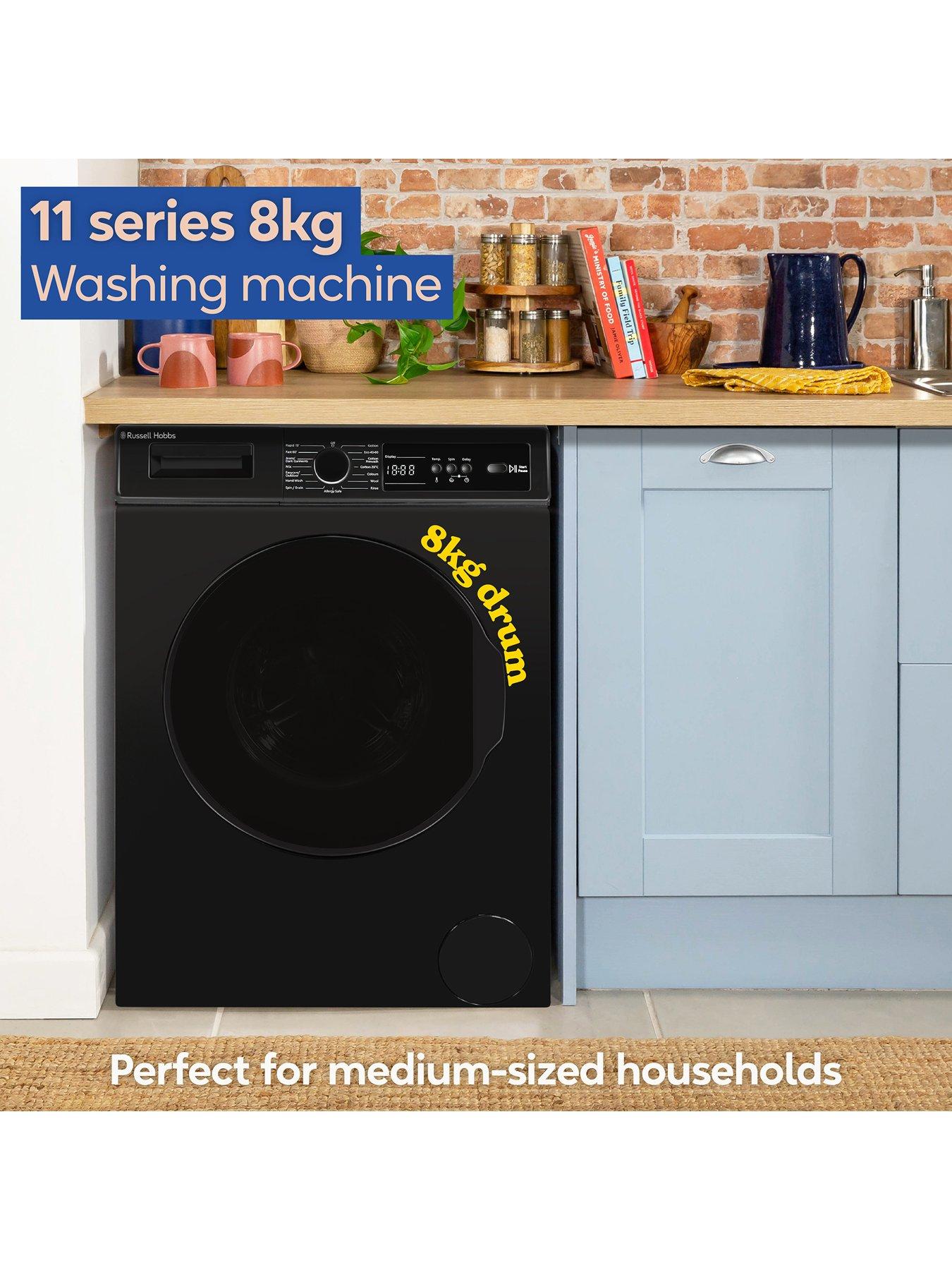 Russell Hobbs RH814W111B 11 Series 8kg Load, 1400rpm Spin Washing ...