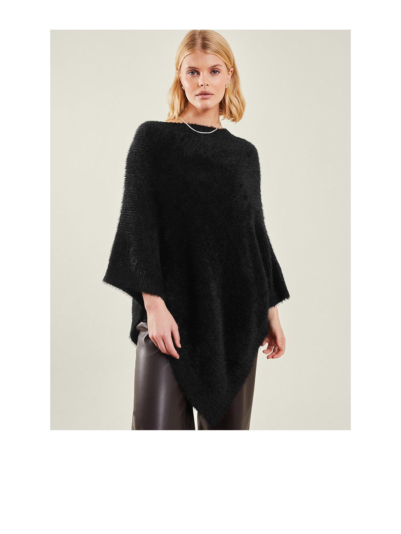 Accessorize Fluffy Poncho | Littlewoods