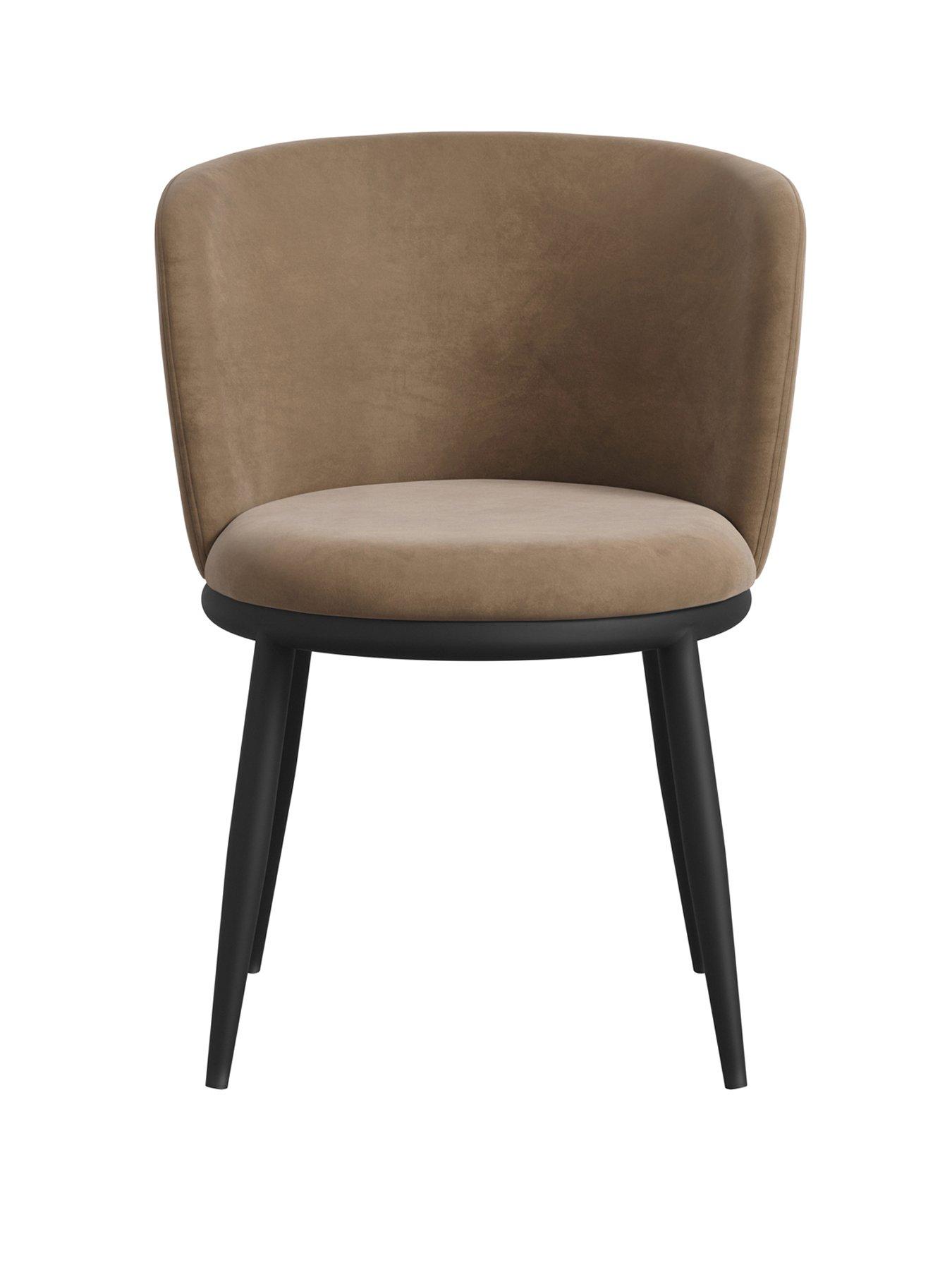 LPD Home Nova Mole / Black Set Of 2 Dining Chairs | Littlewoods