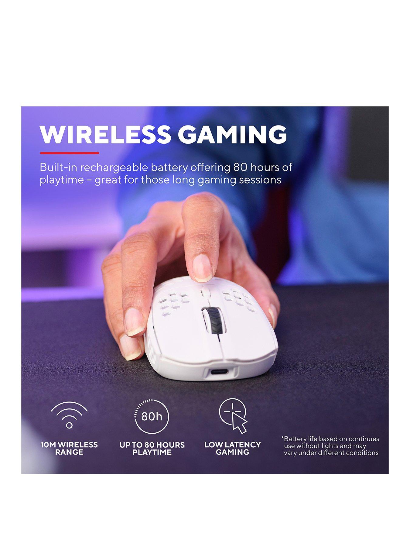 Trust GXT929W Helox Ultra-Lightweight Wireless RGB White Gaming Mouse ...