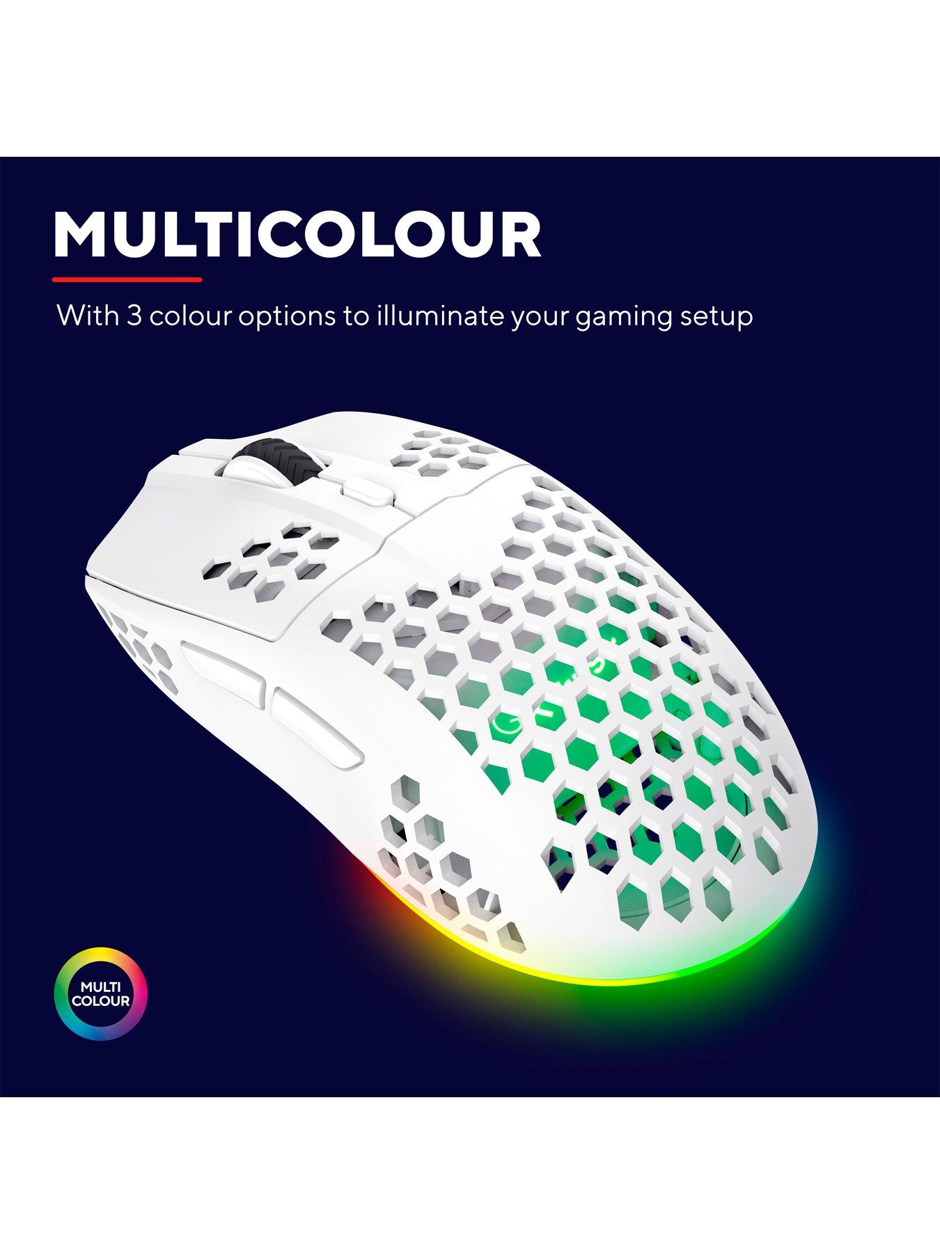 Trust GXT929W Helox Ultra-Lightweight Wireless RGB White Gaming Mouse ...