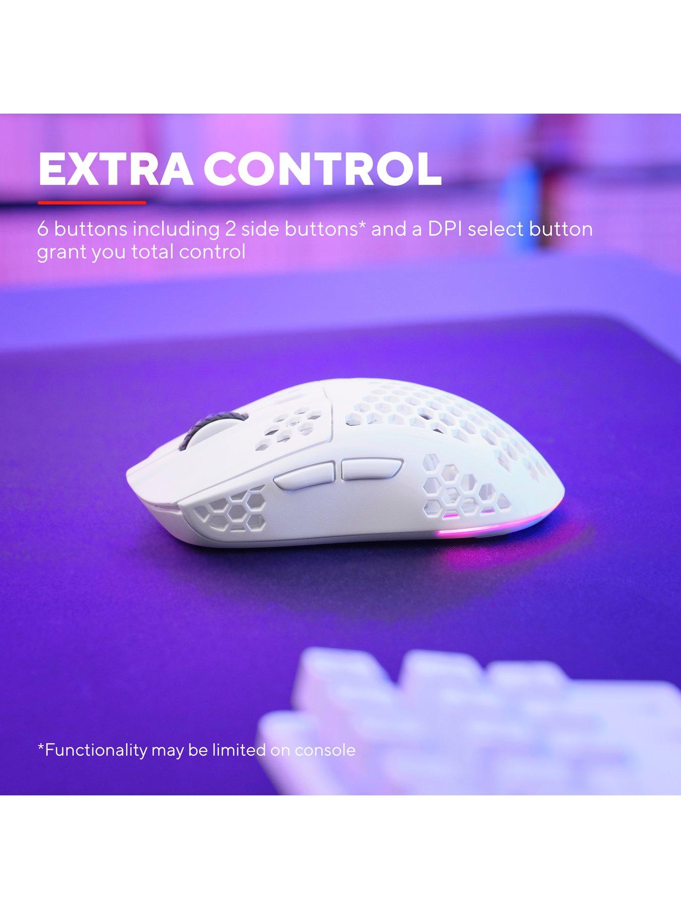 Trust GXT929W Helox Ultra-Lightweight Wireless RGB White Gaming Mouse ...
