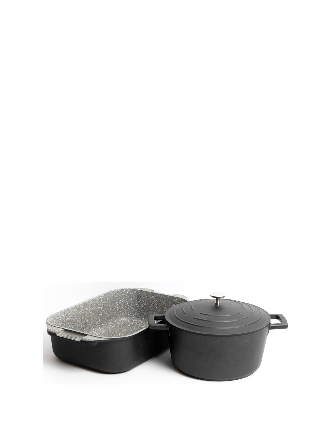 MasterClass 2-Piece Cast Aluminium Cookware Set – includes Casserole ...