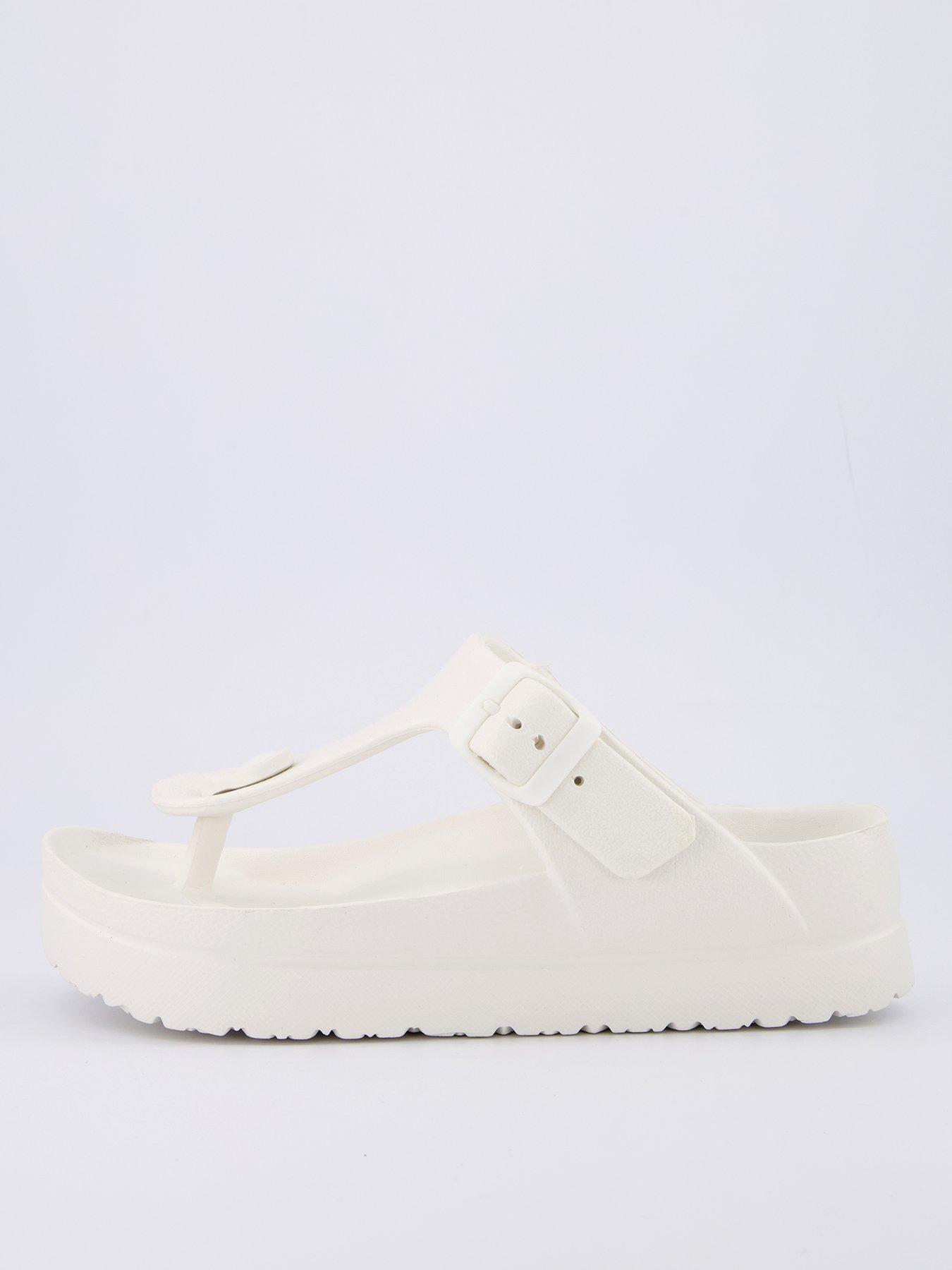 Everyday Toe Post Eva Sliders - White | Littlewoods