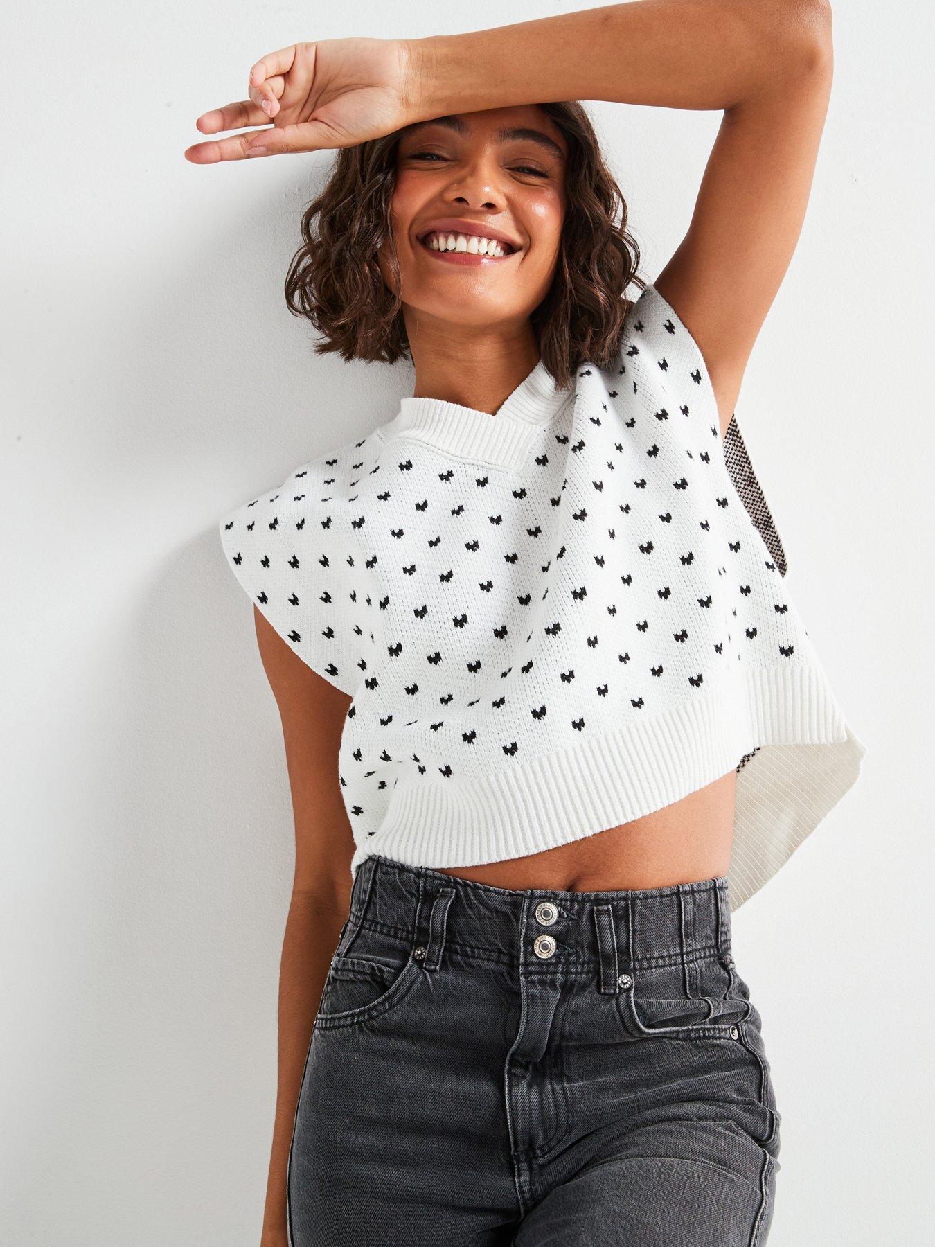 FREE PEOPLE Pattern Easy Street Vest - Cream | littlewoods.com