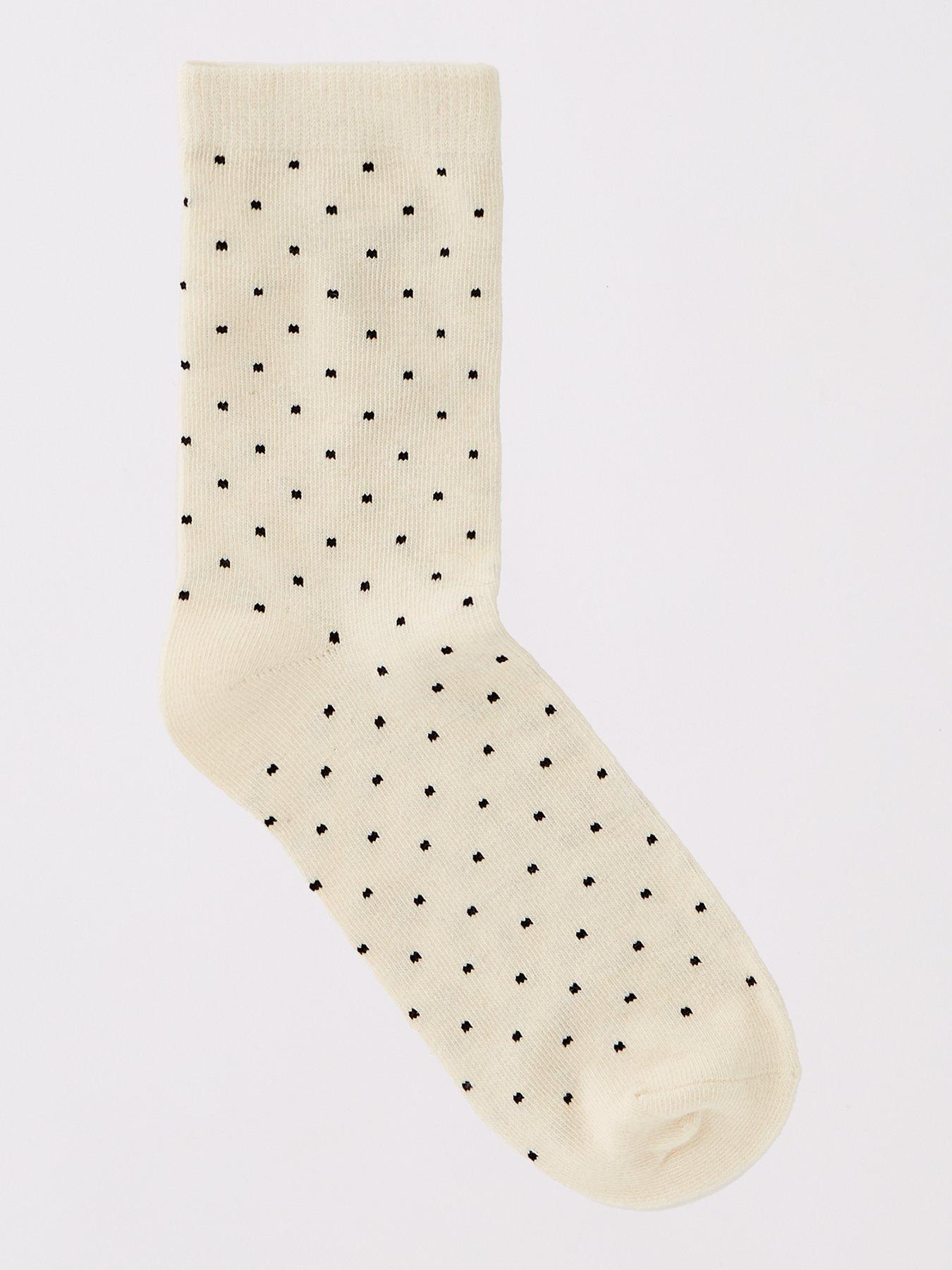Everyday 5Pk Printed Mono Polka Dot Ankle Socks - Multi | littlewoods.com