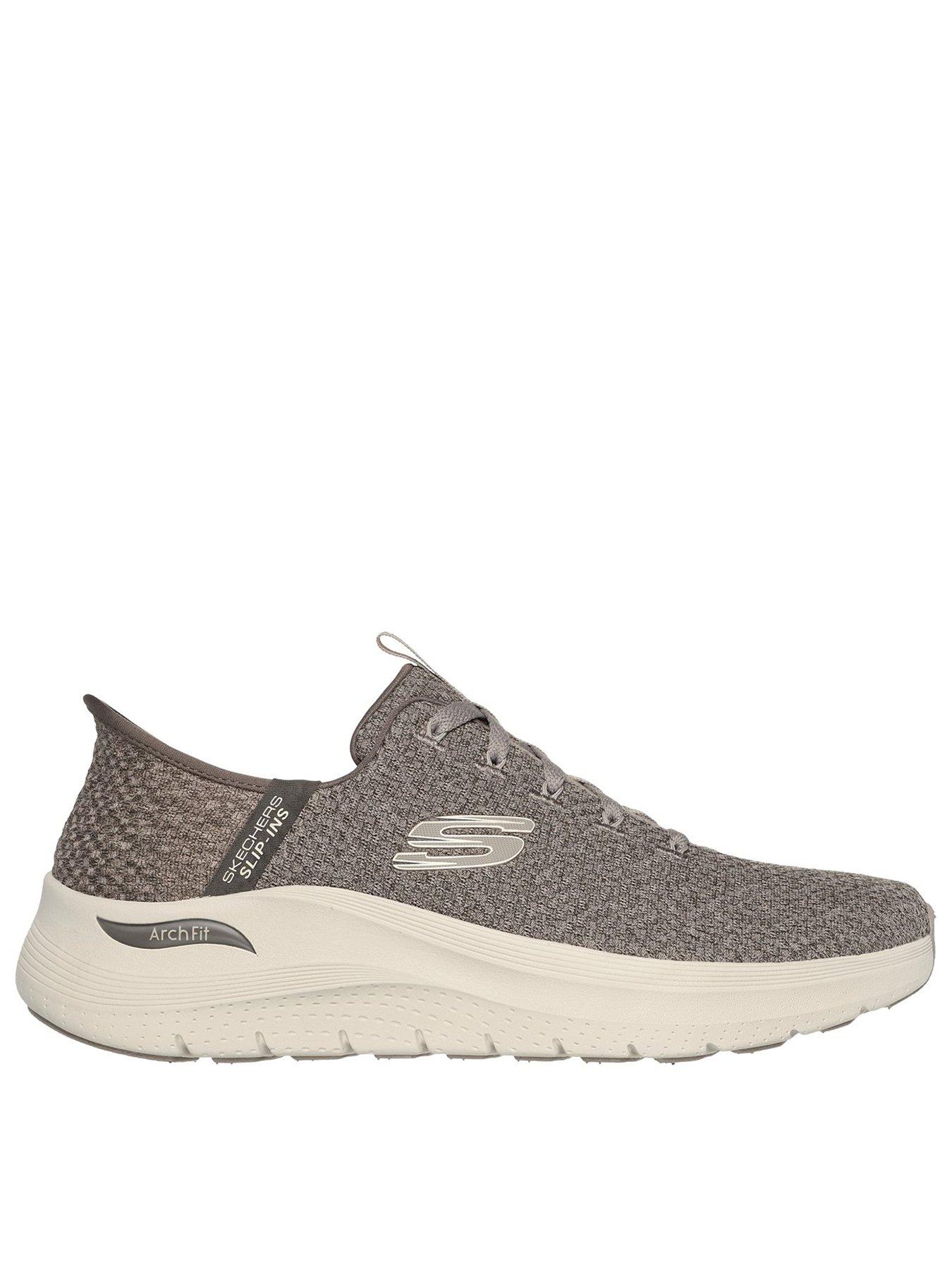 Skechers Arch Fit Machine Washable Vegan Slip-on Trainers - Beige ...