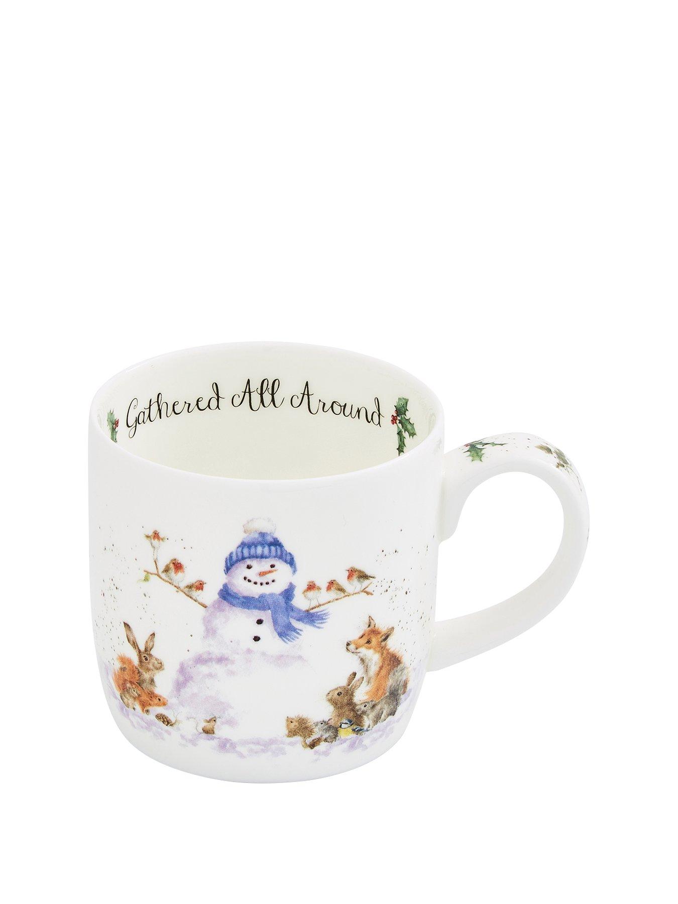 ROYAL WORCESTER Wrendale Gathered All Around Snowman Mug | Littlewoods