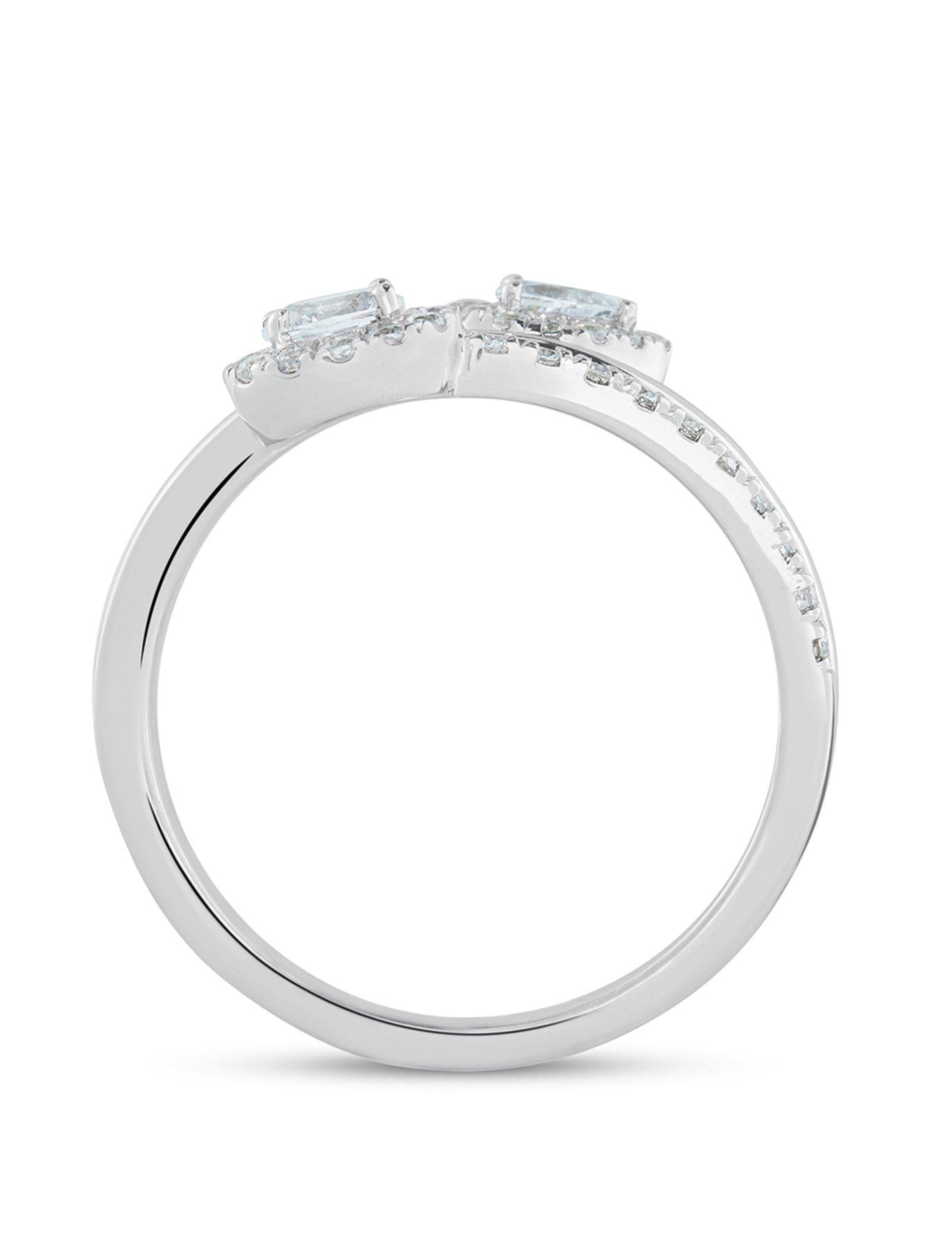 Love DIAMOND Oval and Pear Shaped Diamond Wrap Around Ring G VS+ Lab ...
