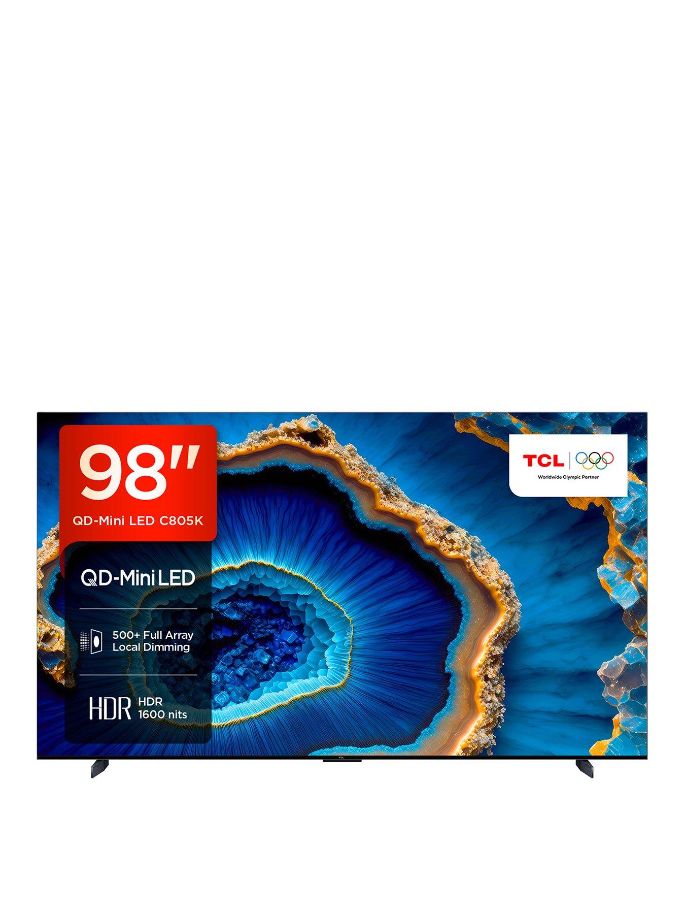 TCL 98C805K, 98-inch, QD-Mini LED, 4K, Smart Google TV | Littlewoods
