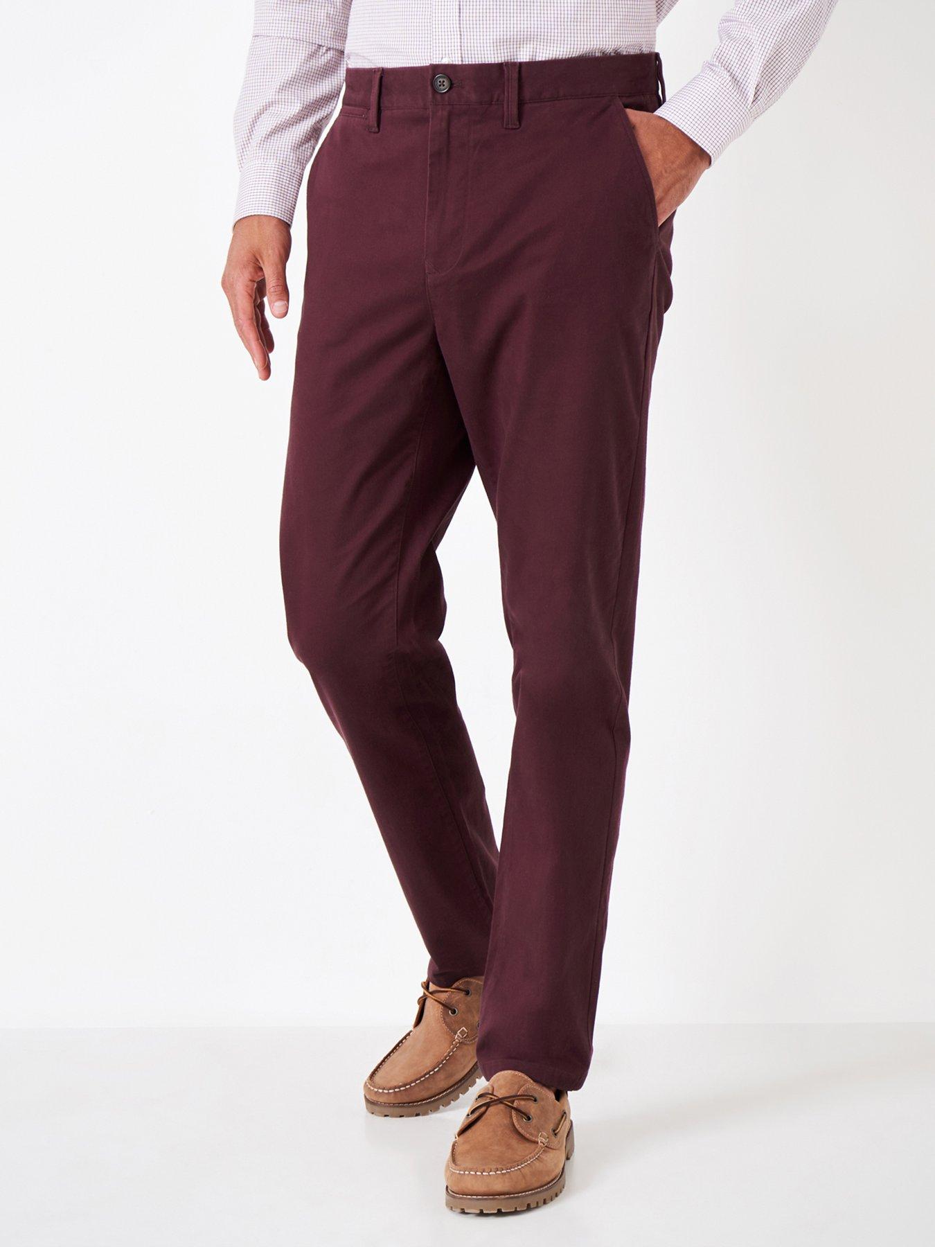 Crew Clothing Slim Fit Heritage Chinos - Red | littlewoods.com