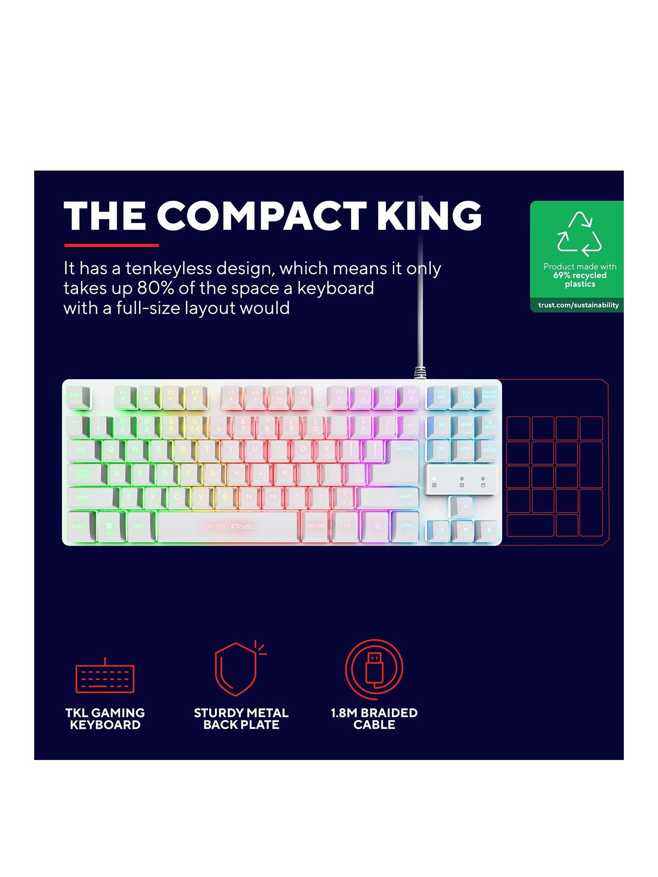 Trust 3-in-1 gaming bundle with compact TKL keyboard, ultra-lightweight ...