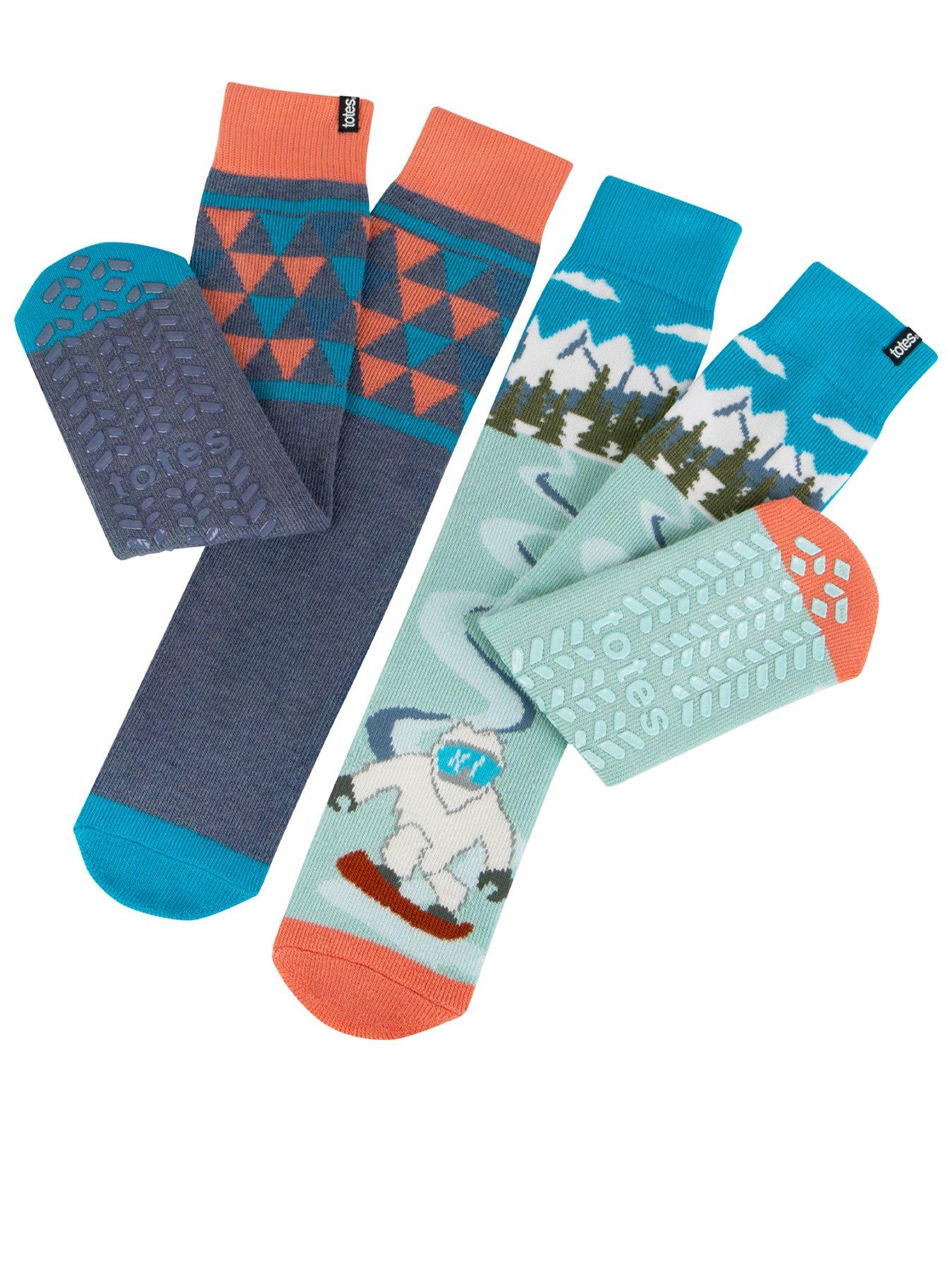 TOTES 2 Pair Original Yeti Slipper Socks - Multi | littlewoods.com