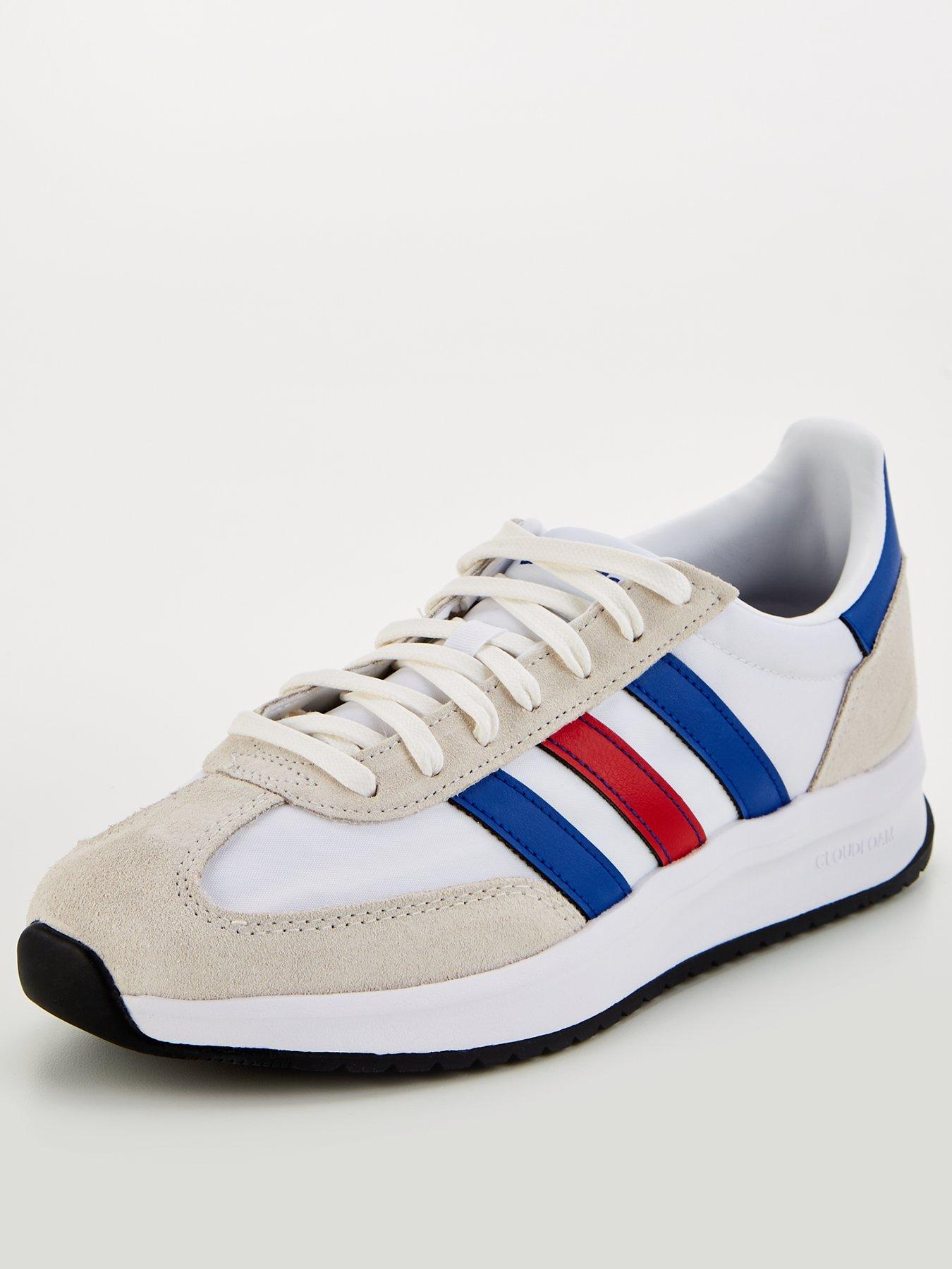 adidas Men's Run 72 Trainers -White/Blue | Littlewoods