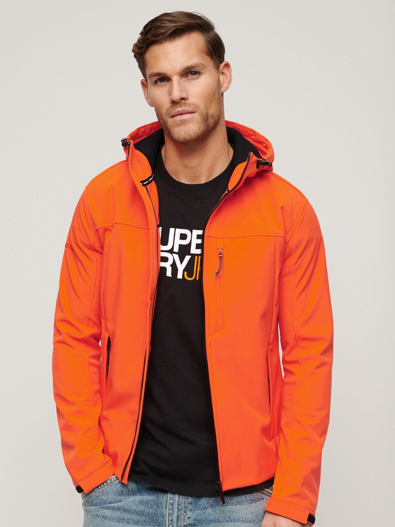 Superdry Hooded Soft Shell Jacket - Orange | littlewoods.com